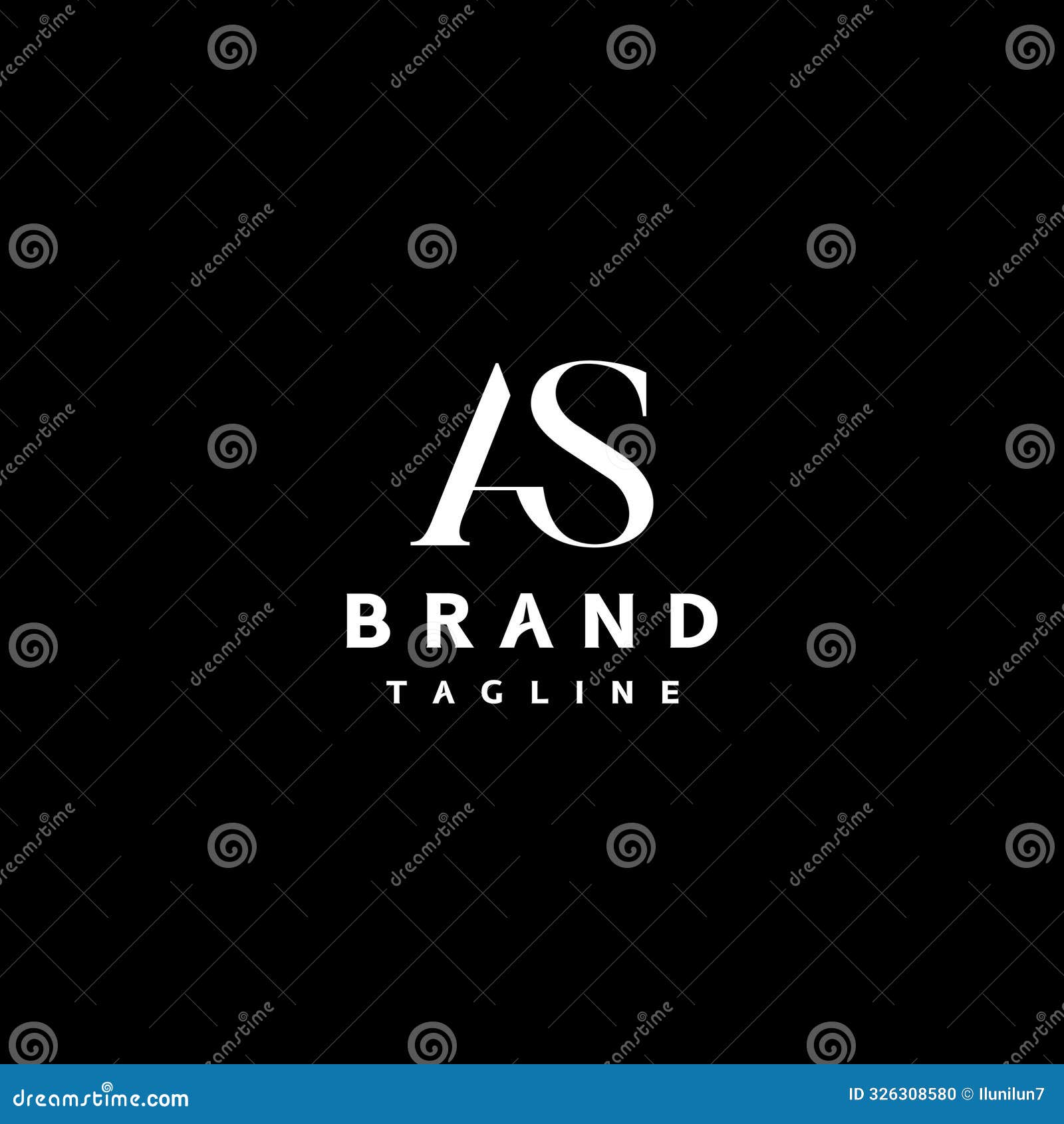 Simple Classic Initial Letter AS Logo Design Stock Vector ...