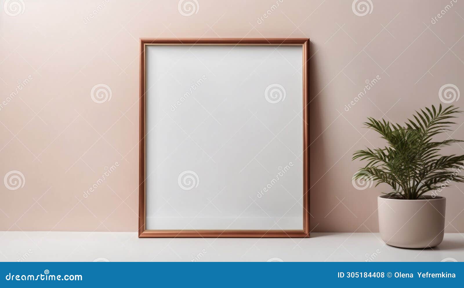 Simple Classic Photo Frame, Quotes on Wall Background. Stock ...