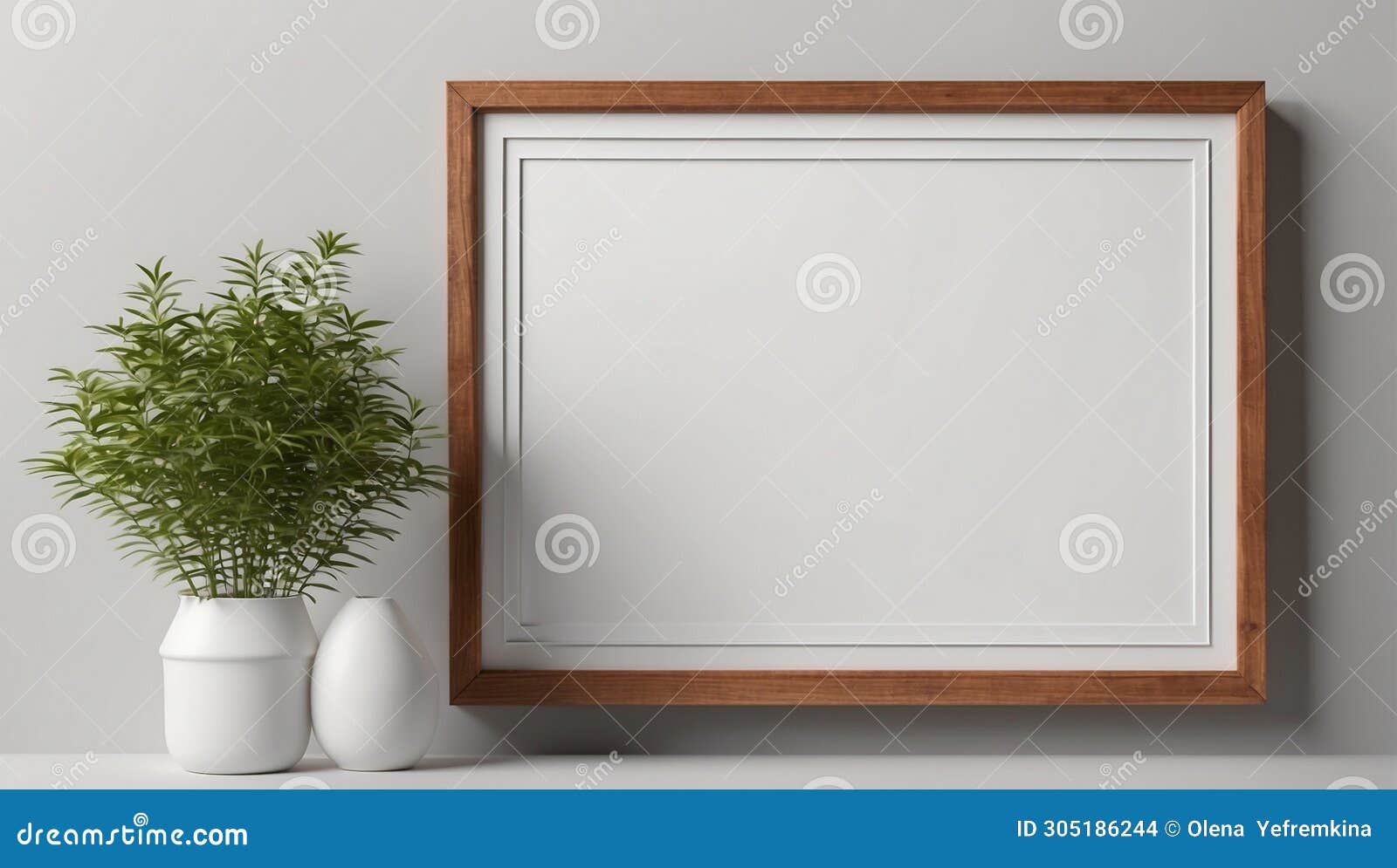 Simple Classic Photo Frame, Quotes on Wall Background. Stock ...