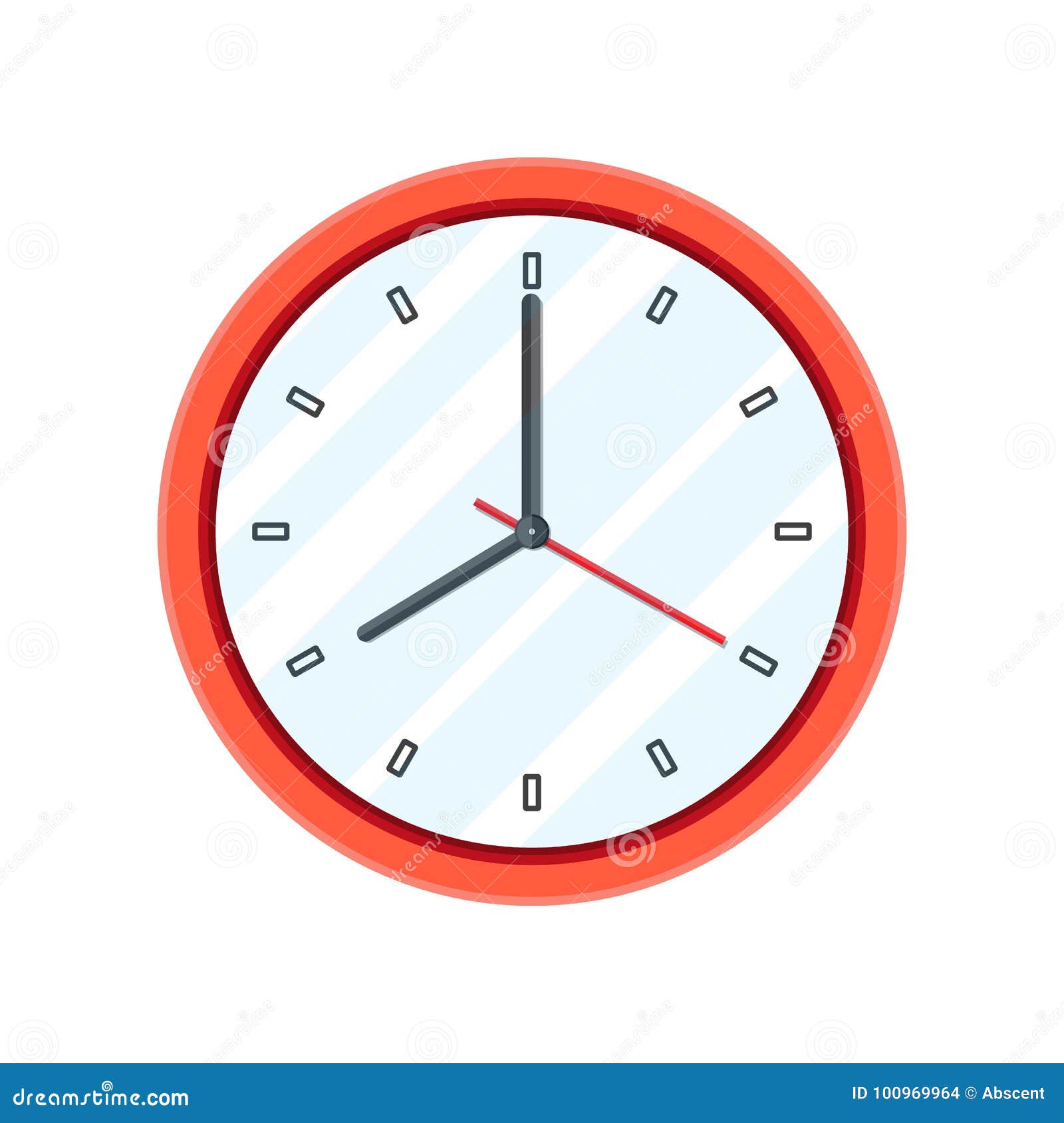 Simple Classic Red Round Wall Clock. Stock Vector - Illustration of ... Simple Classic Red Round Wall Clock. Stock Vector - Illustration of ...
