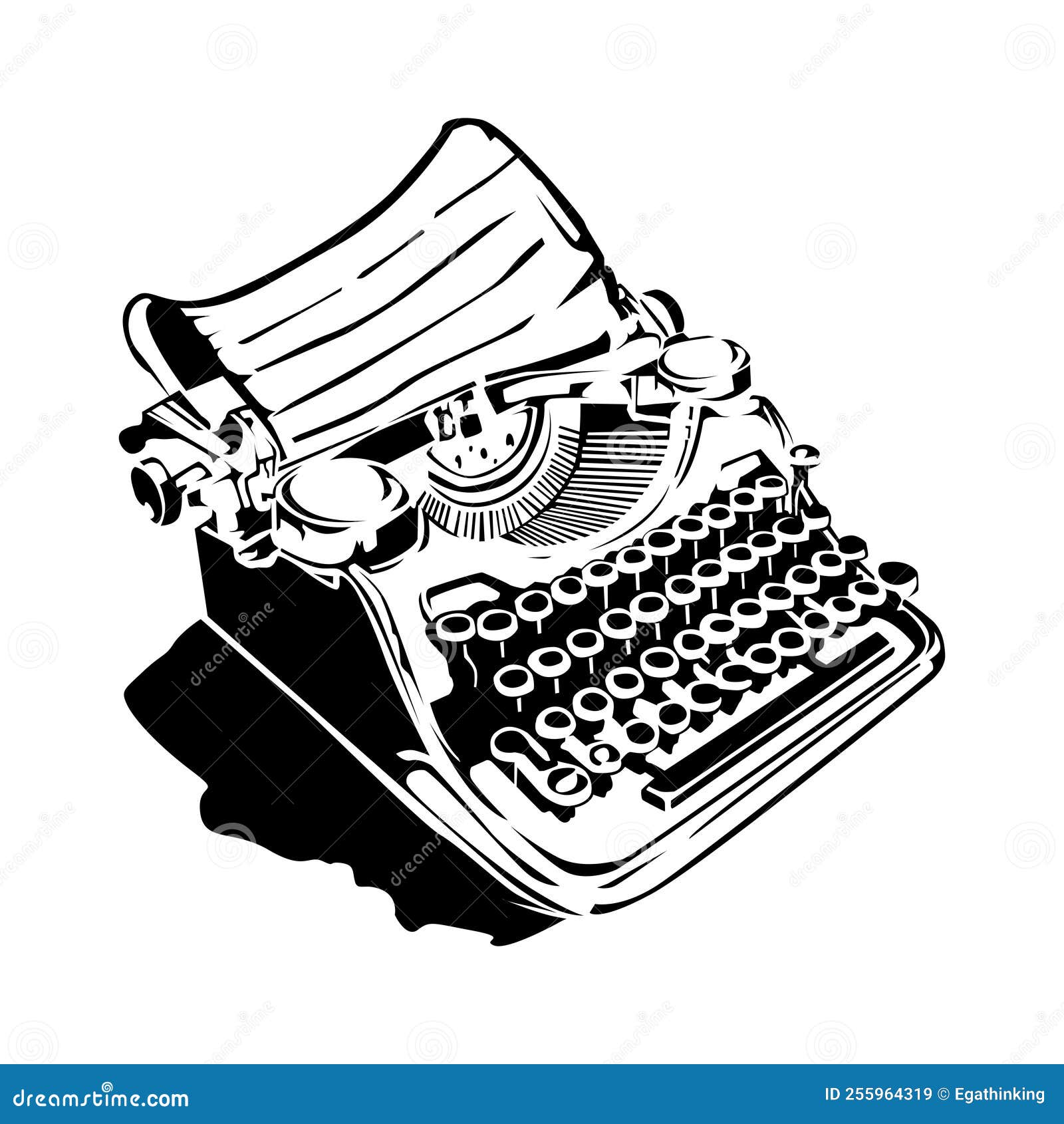 SIMPLE CLASSIC TYPE MACHINE ILLUSTRATION Stock Illustration ...