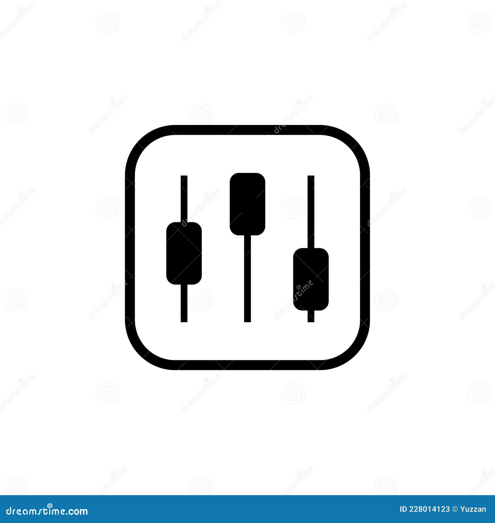 Simple and Clean Audio Mixer, Sound Settings Icon Vector Stock Vector ...