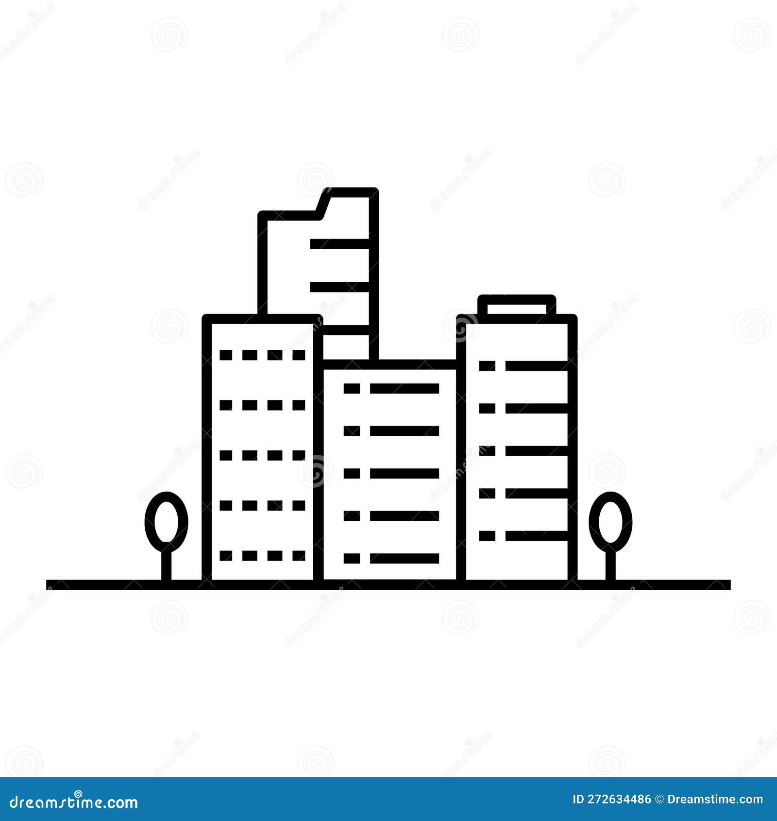 Simple and Clean Building Icon Stock Vector - Illustration of factory ...