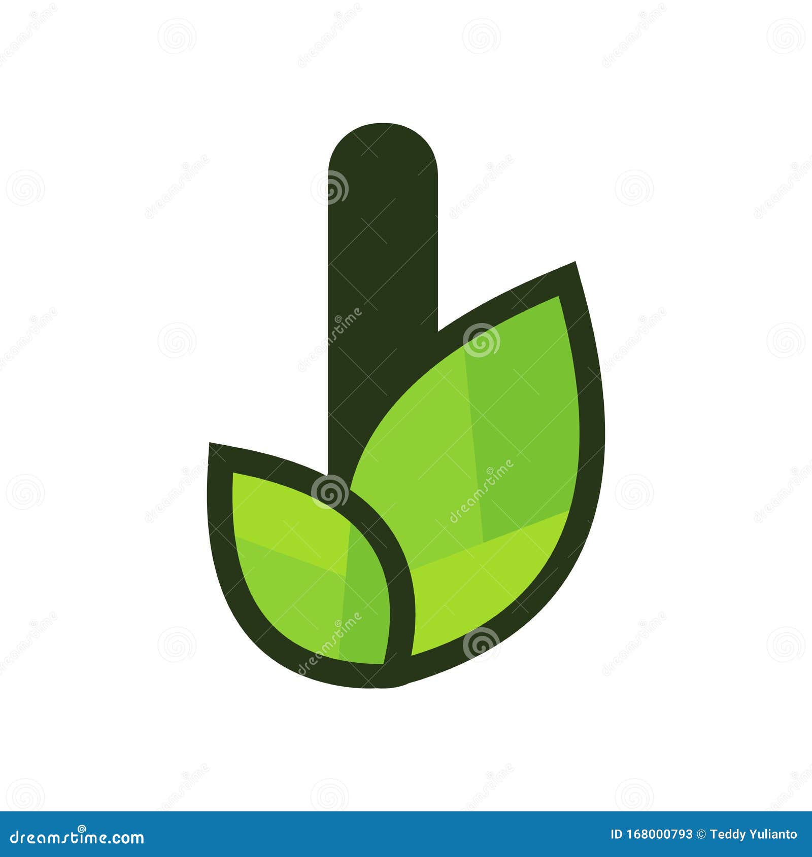 Charming Initial I Leaf Logo Stock Vector - Illustration of dental ...