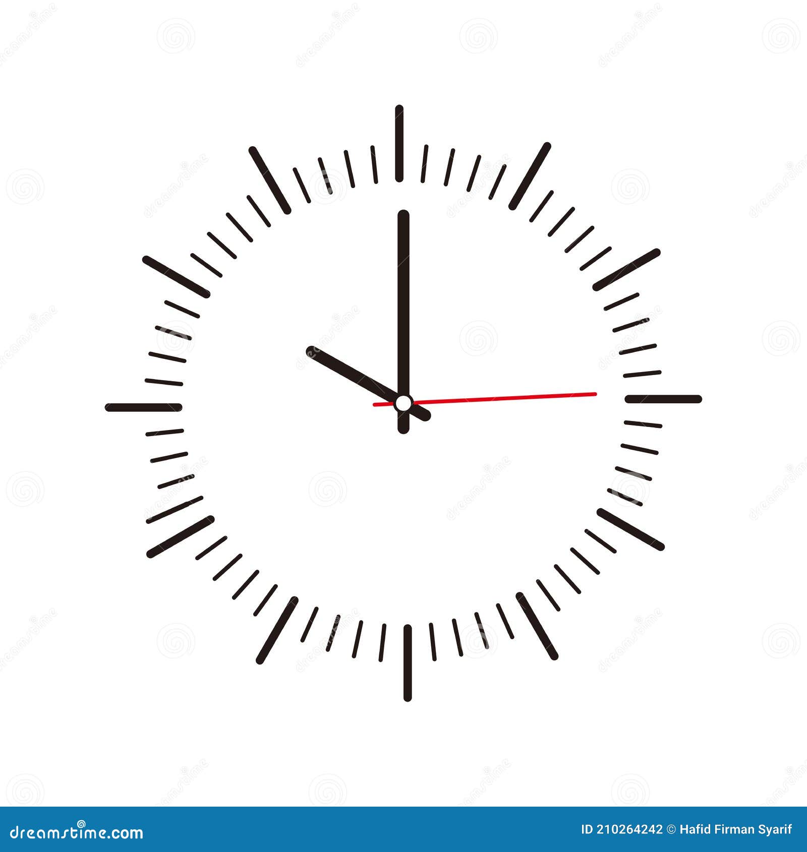 Simple Flat Clock Illustration Template Vector Stock Vector ...