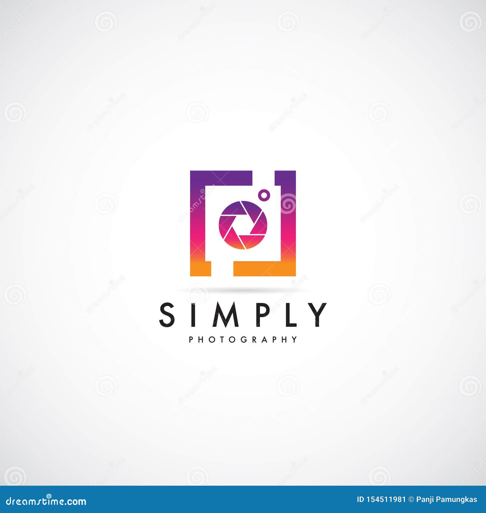 Simple Clean Colorful Photography Logo Stock Illustration ...