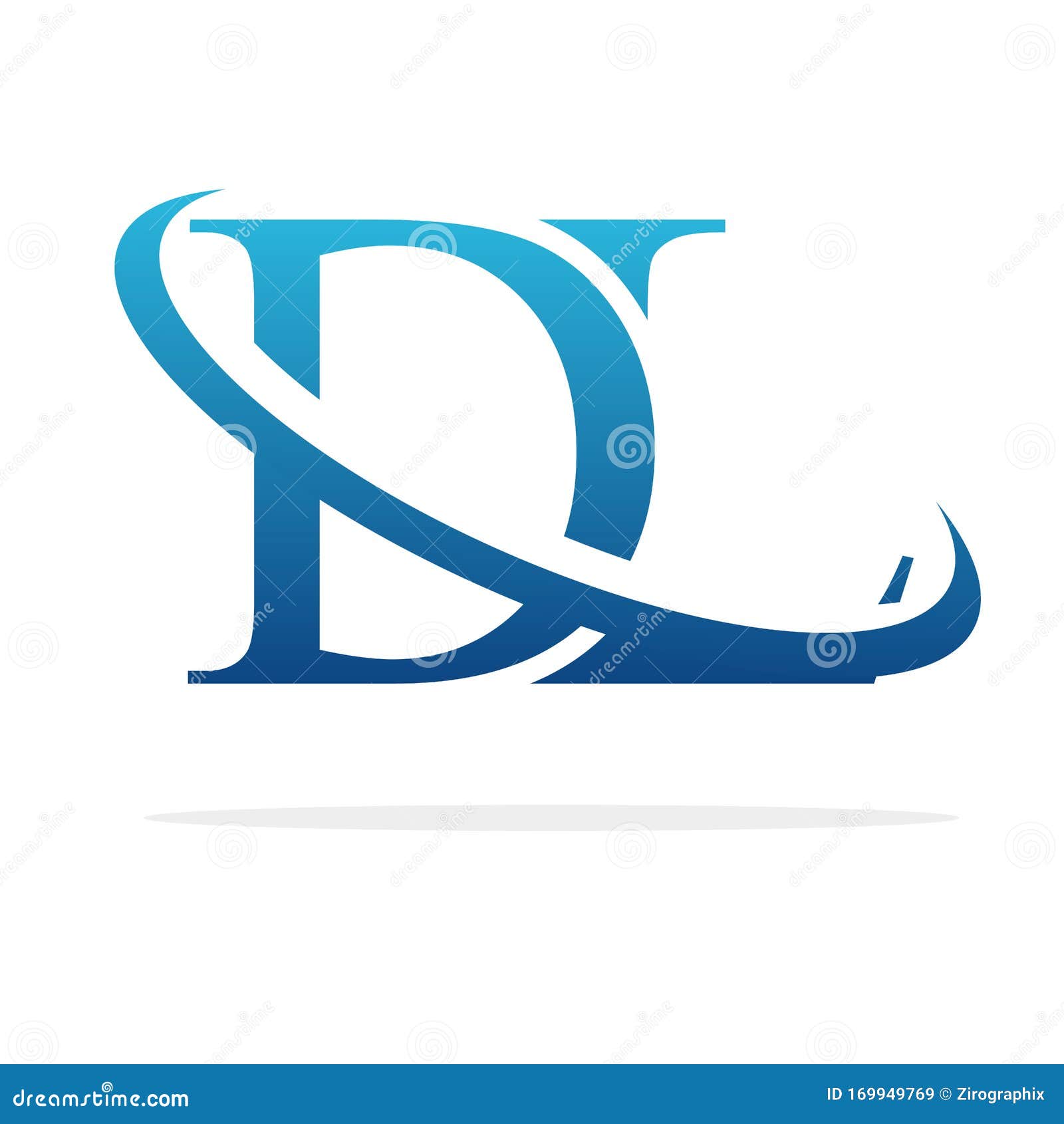 Creative DL Logo Icon Design Stock Vector - Illustration of blue ...