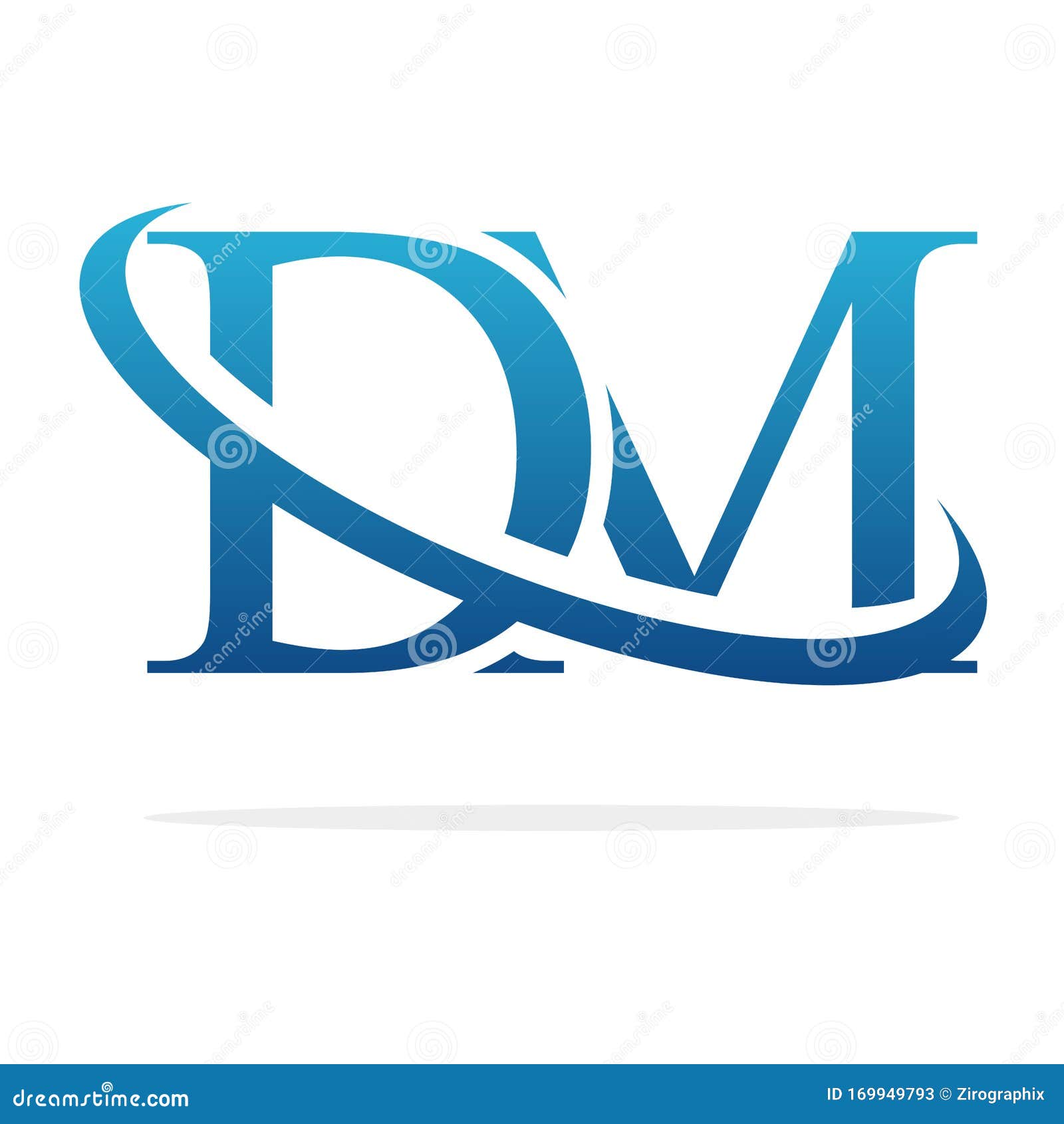 Creative DM Logo Icon Design Stock Vector - Illustration of crisp ...