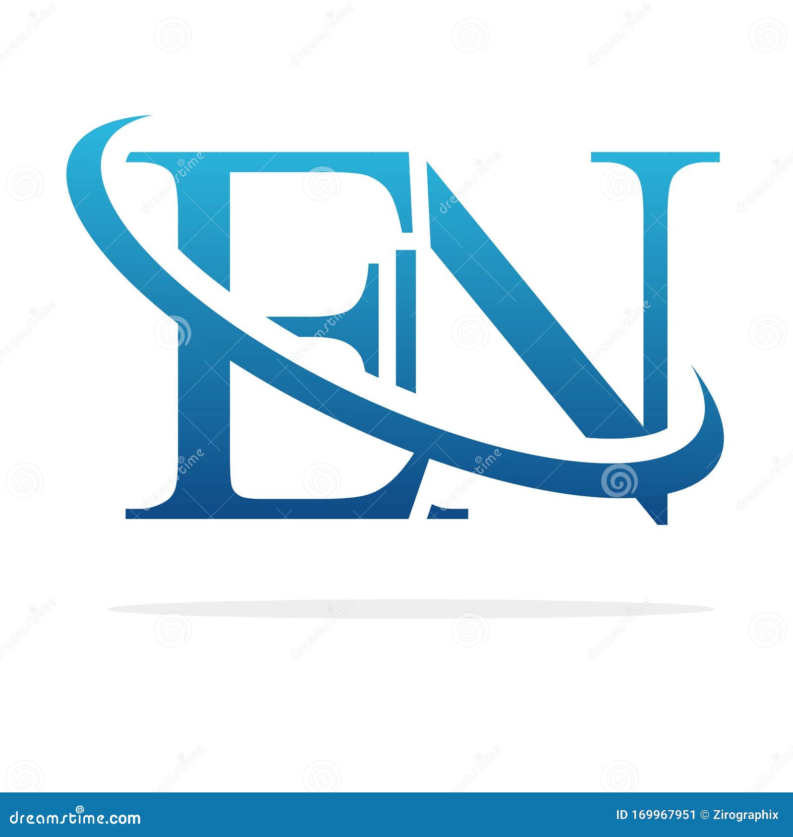 Creative EN Logo Icon Design Stock Vector - Illustration of white ...