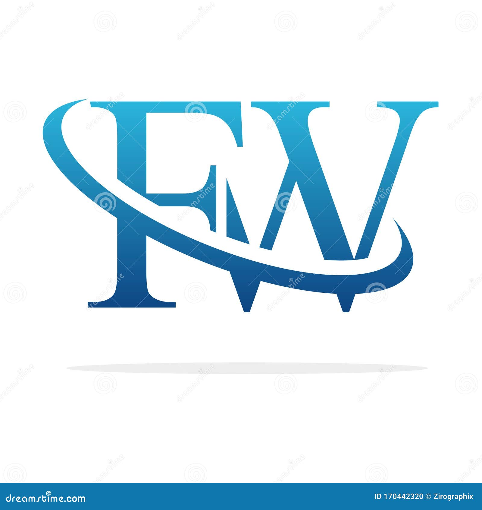 Creative FW Logo Icon Design Stock Vector - Illustration of creative ...