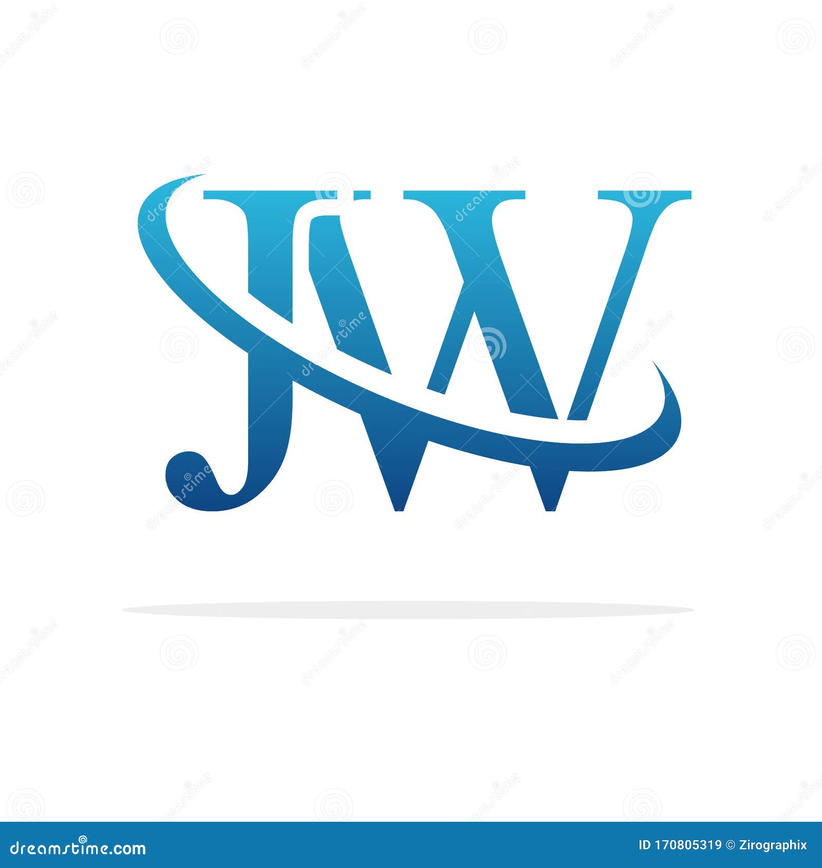 Creative JW Logo Icon Design Stock Vector - Illustration of internet ...