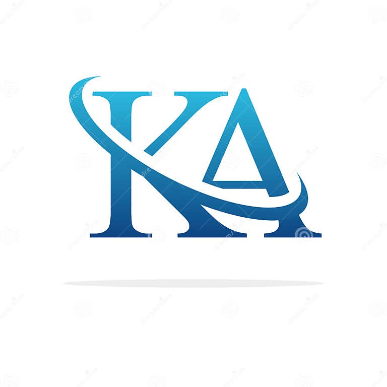 Creative KA Logo Icon Design Stock Vector - Illustration of text ...