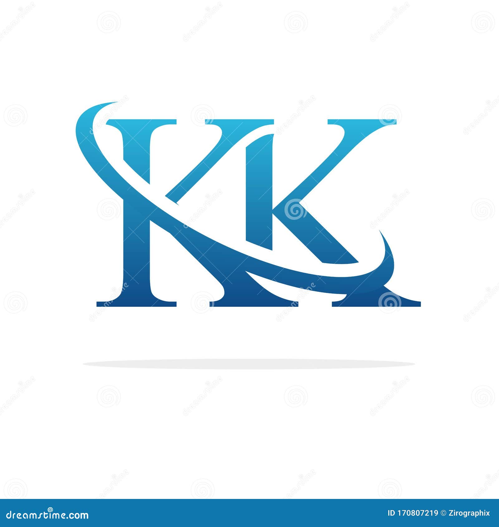 Creative KK Logo Icon Design Stock Vector - Illustration of blue, full ...
