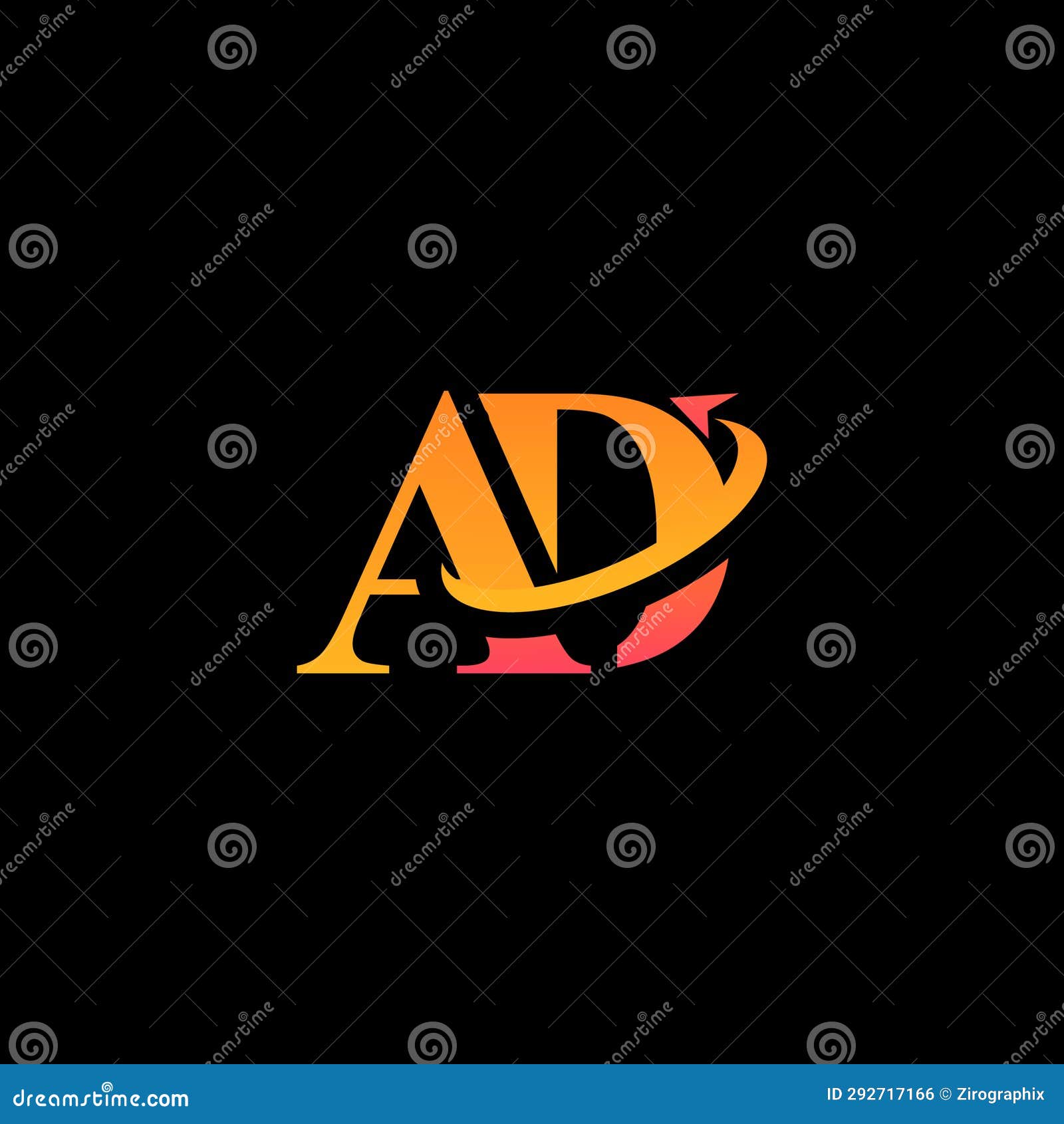AD Aerospace Creative Logo Design Stock Illustration - Illustration of ...