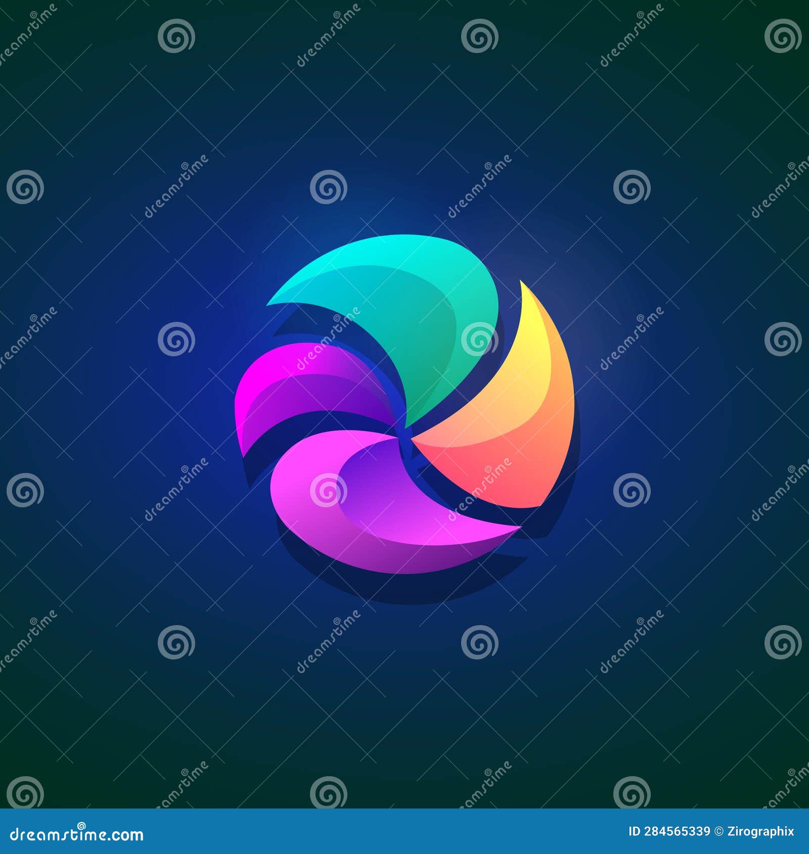Colorful Creative Abstract Icon Logo Design Stock Vector - Illustration ...