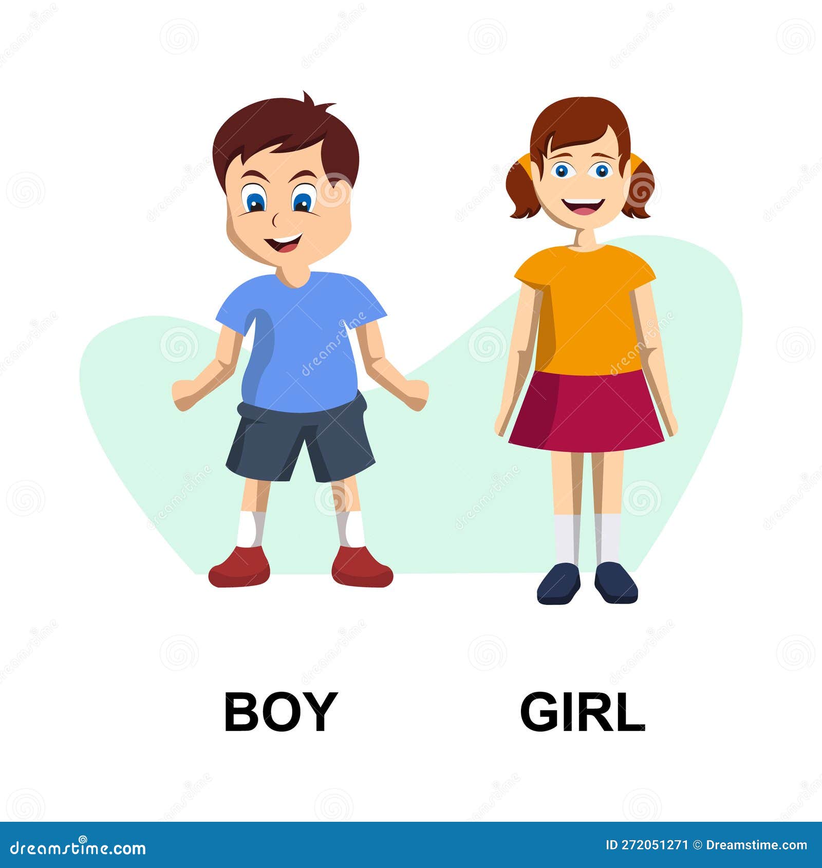 Comparison Adjective Child Explanation Card Stock Vector - Illustration ...