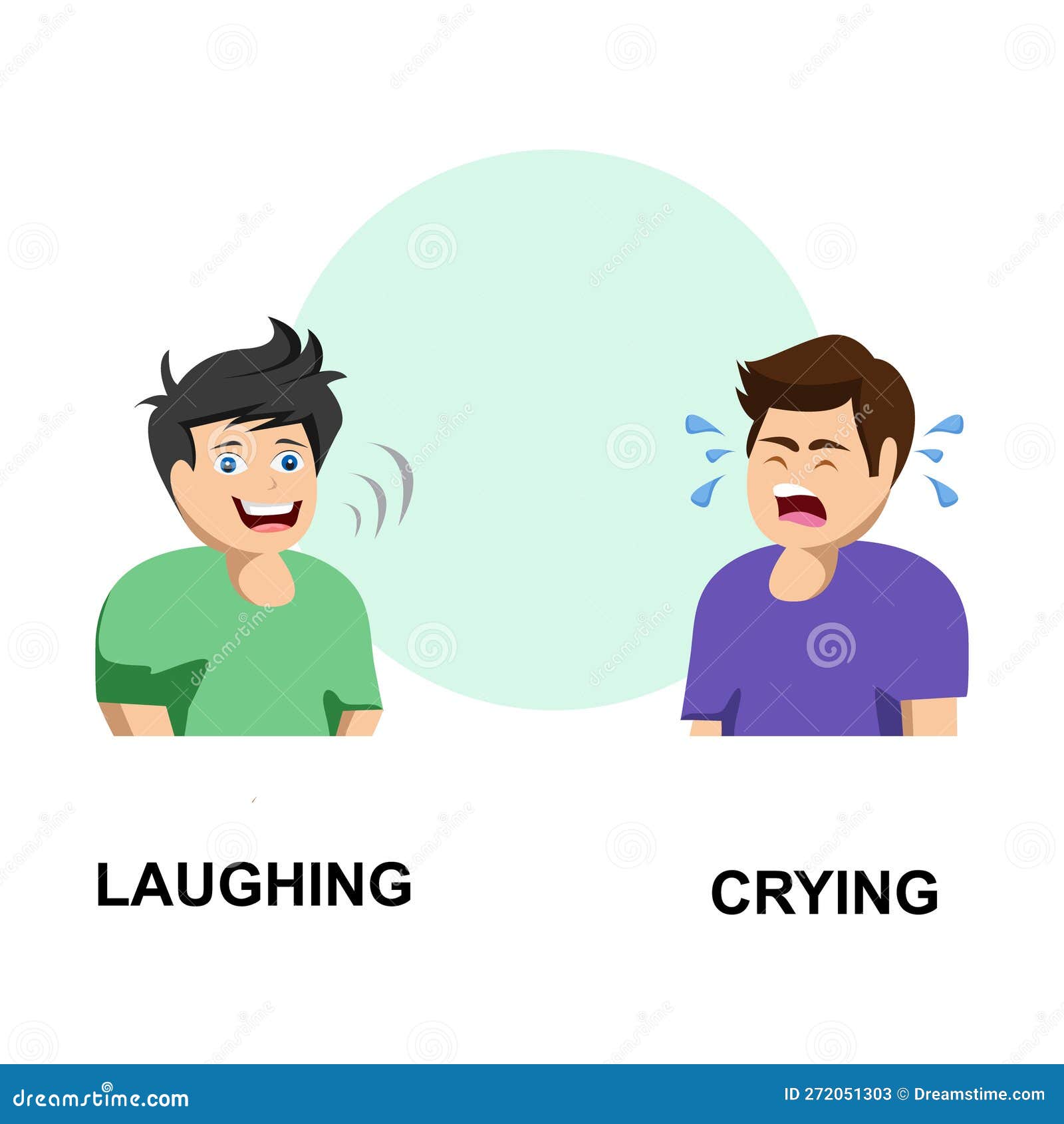 Comparison Adjective Child Explanation Card Cartoon Vector ...