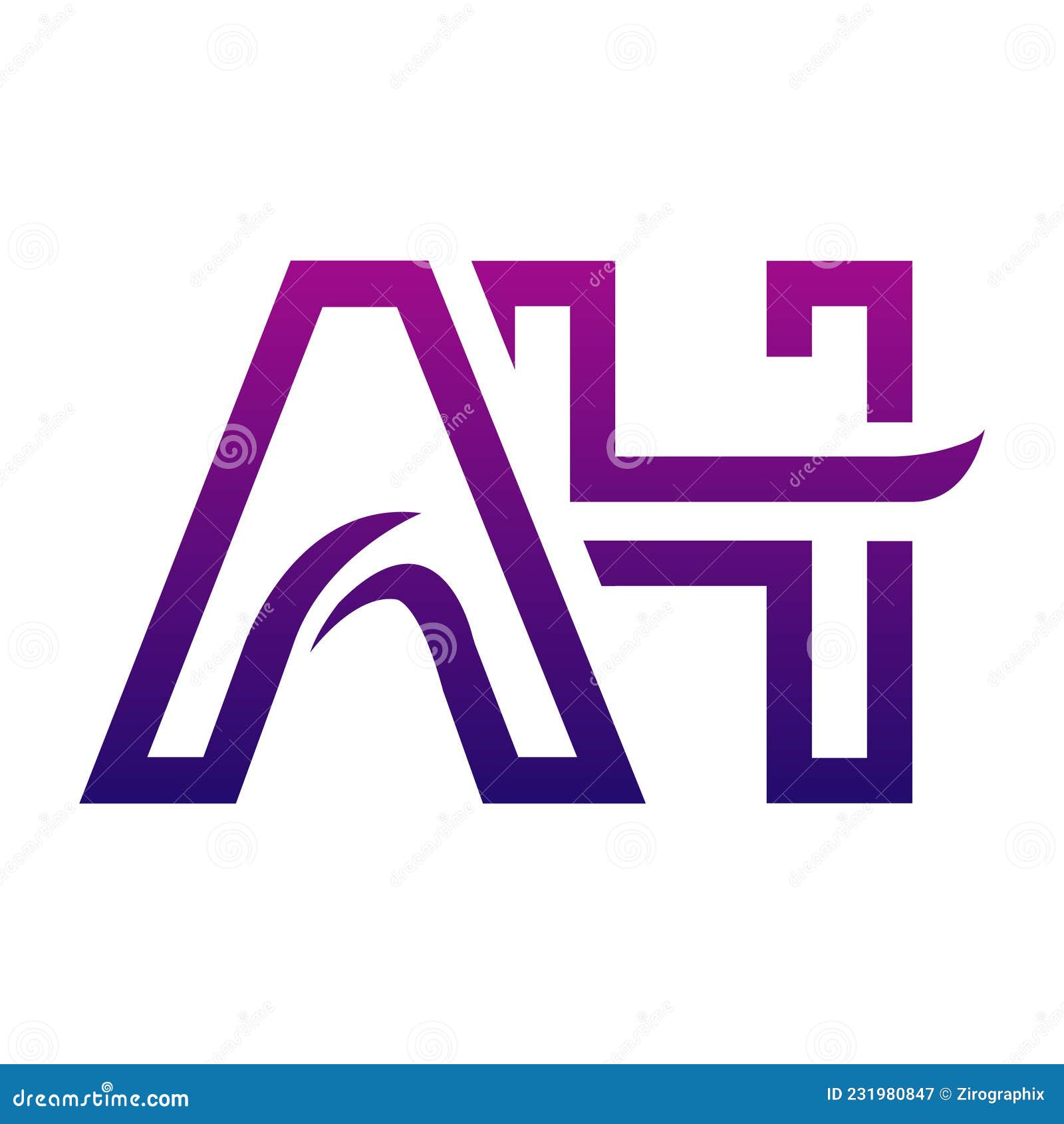 Creative AH Logo Icon Design Stock Vector - Illustration of crisp, blue ...