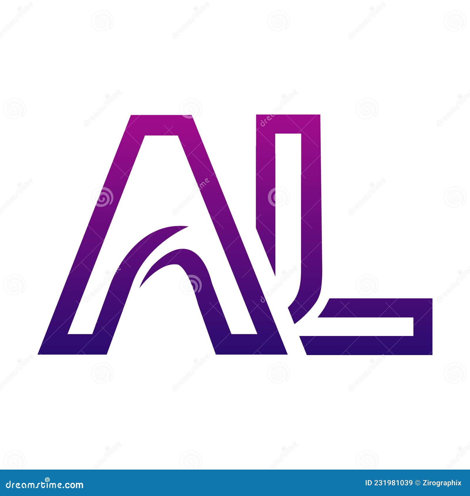 Creative AL Logo Icon Design Stock Vector - Illustration of concept ...