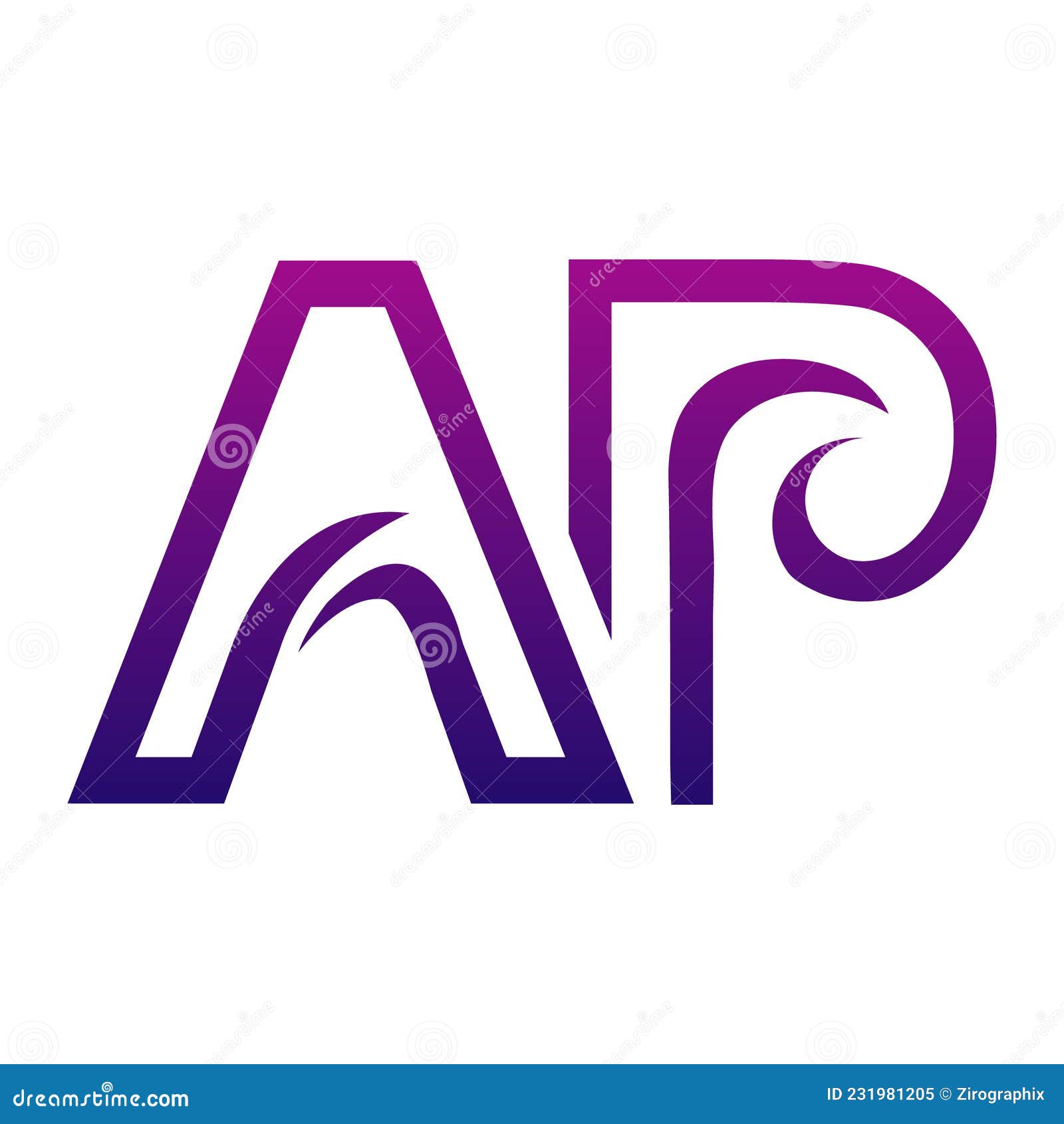 Creative AP Logo Icon Design Stock Vector - Illustration of abstract ...