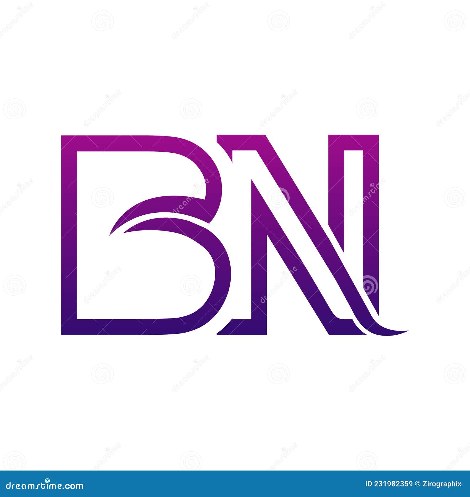 Creative BN Logo Icon Design Stock Vector - Illustration of abstract ...