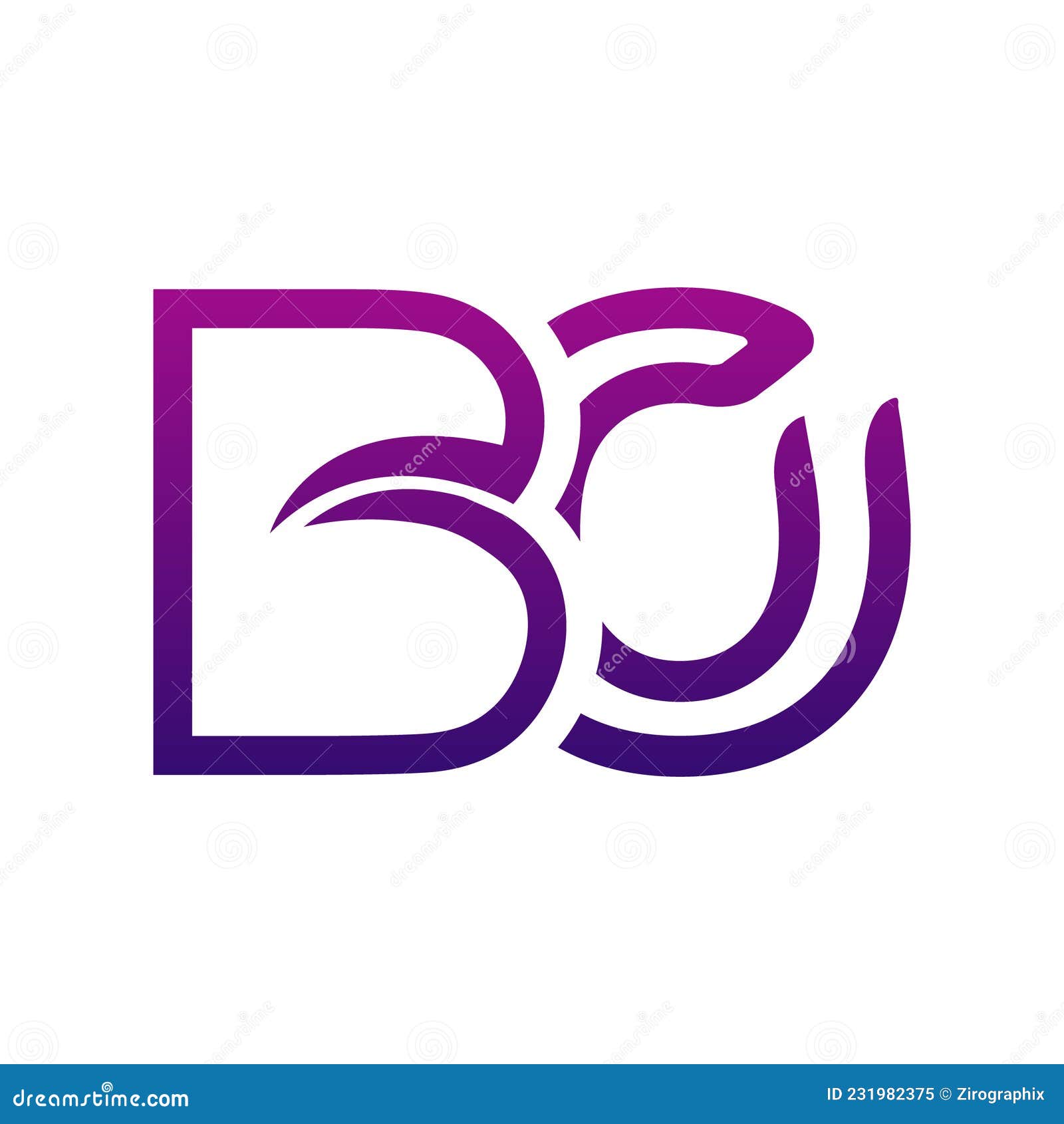 Creative BO Logo Icon Design Stock Vector - Illustration of blue ...