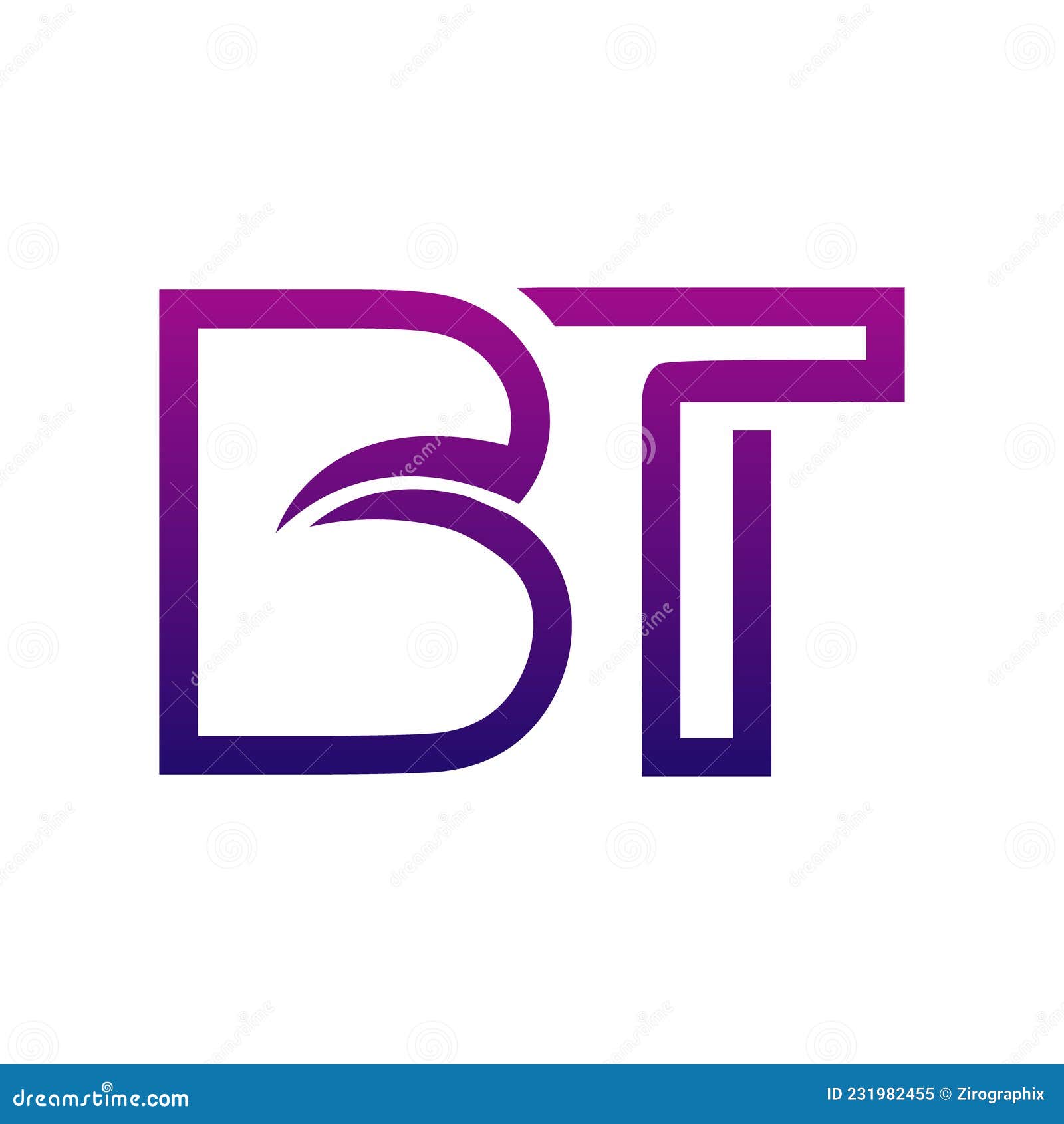 Creative BT Logo Icon Design Stock Vector - Illustration of graphic ...