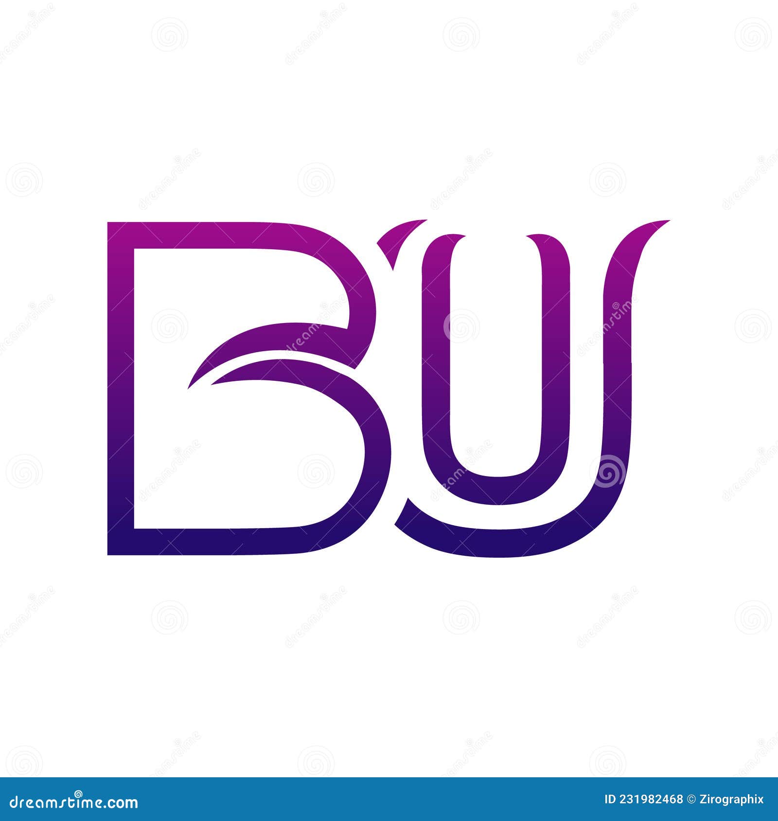 Creative BU Logo Icon Design Stock Vector - Illustration of design ...
