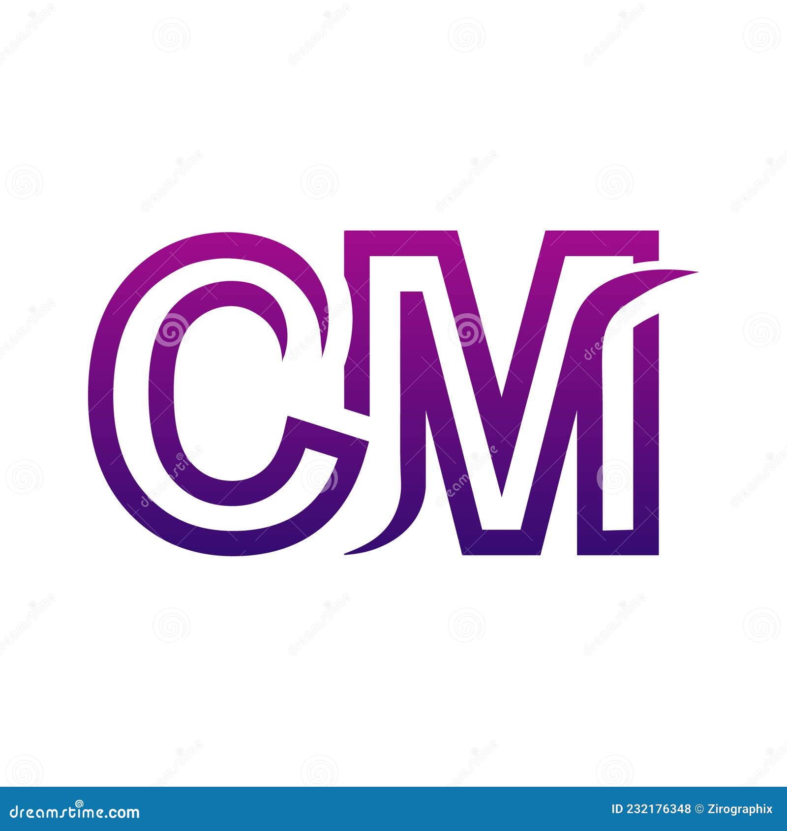 Creative CM Logo Icon Design Stock Vector - Illustration of clean, idea ...
