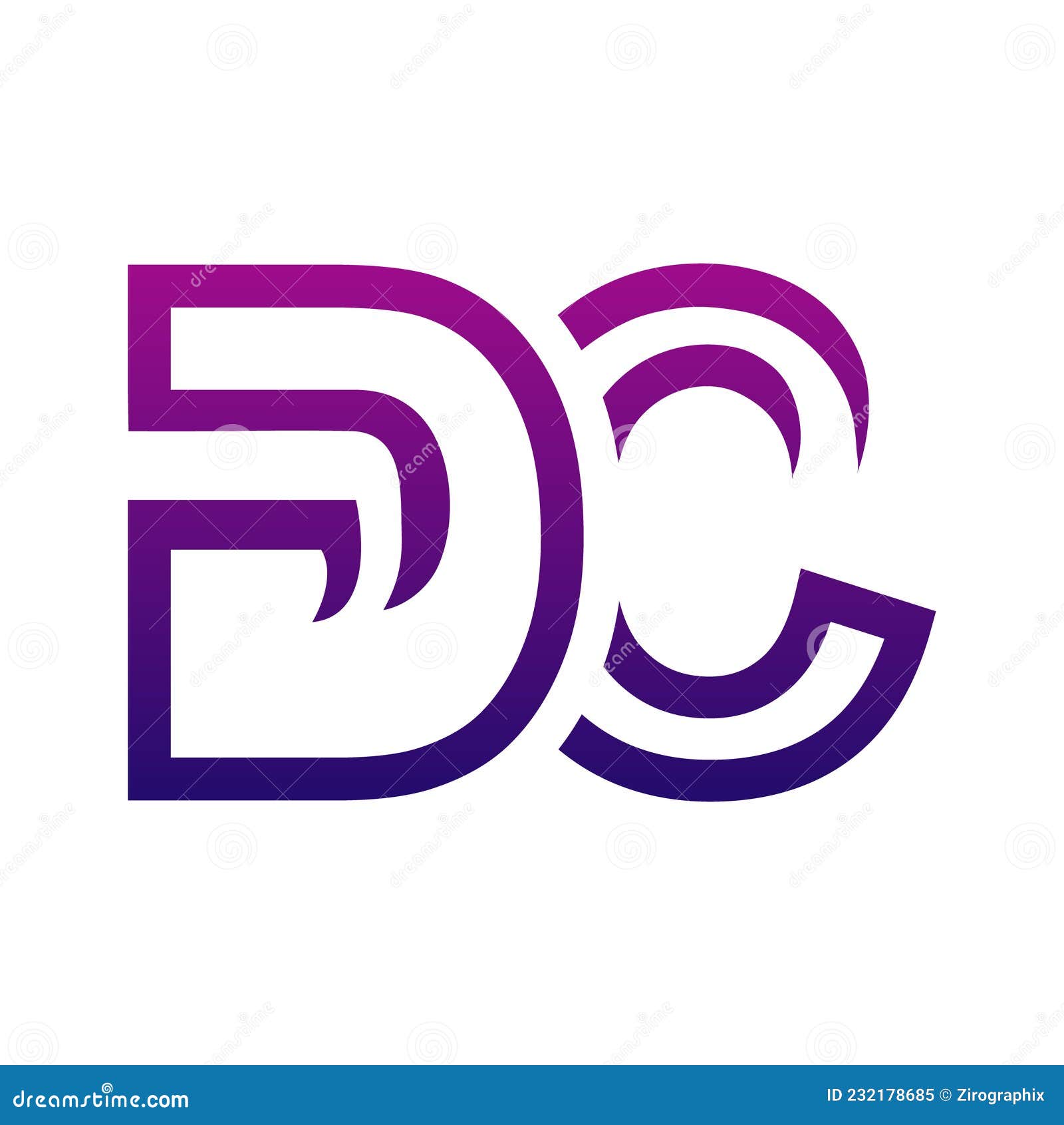 Creative DC Logo Icon Design Stock Vector - Illustration of blue, sign ...
