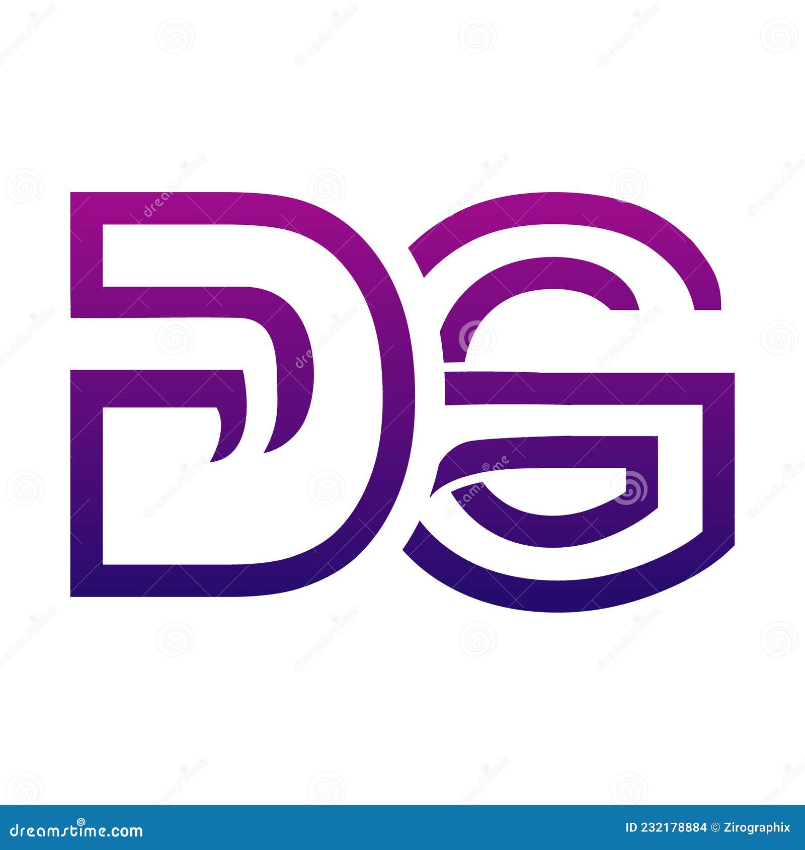 Creative DG Logo Icon Design Stock Vector - Illustration of crisp ...