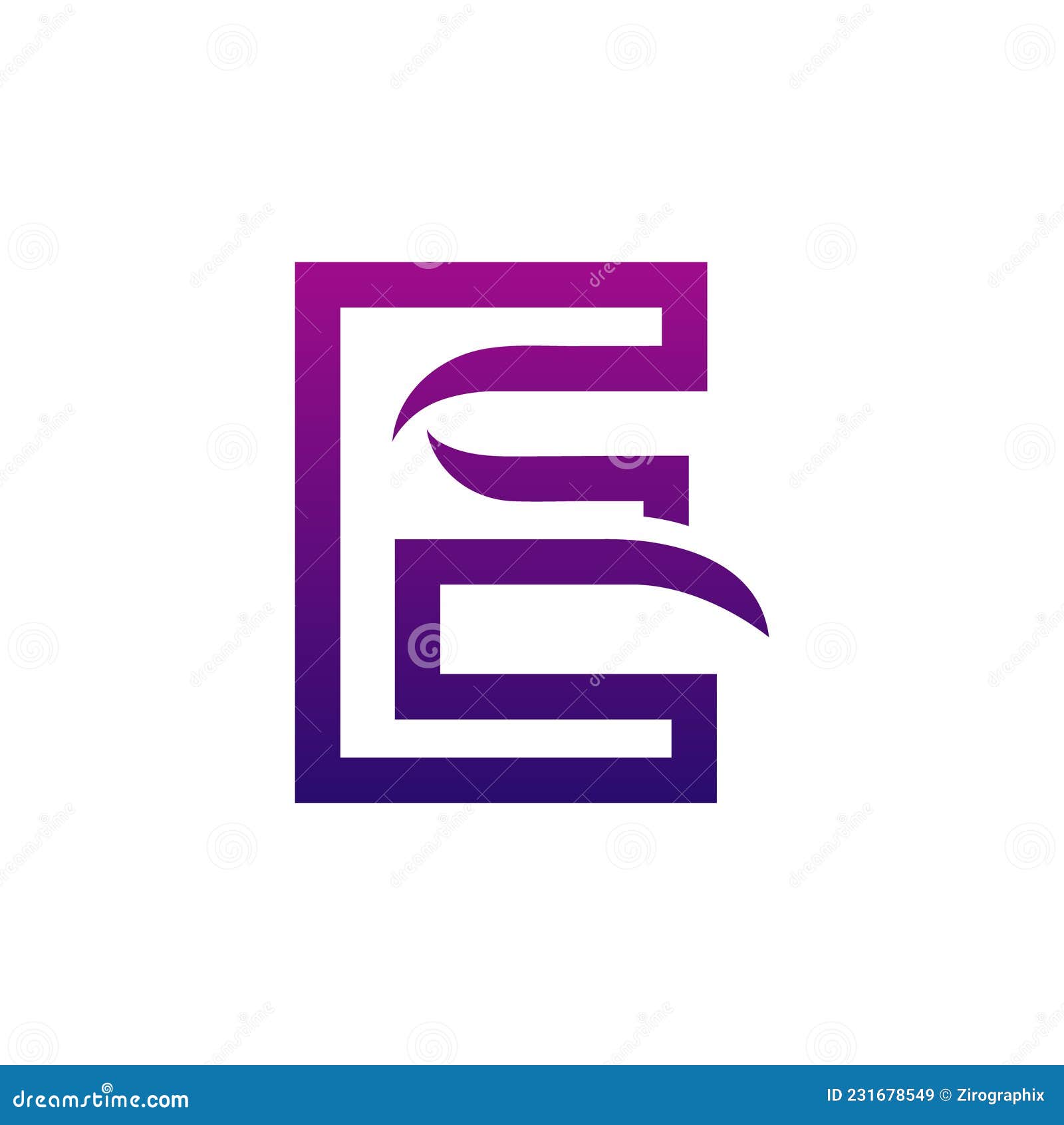 Creative E Logo Icon Design Stock Vector - Illustration of cutting ...