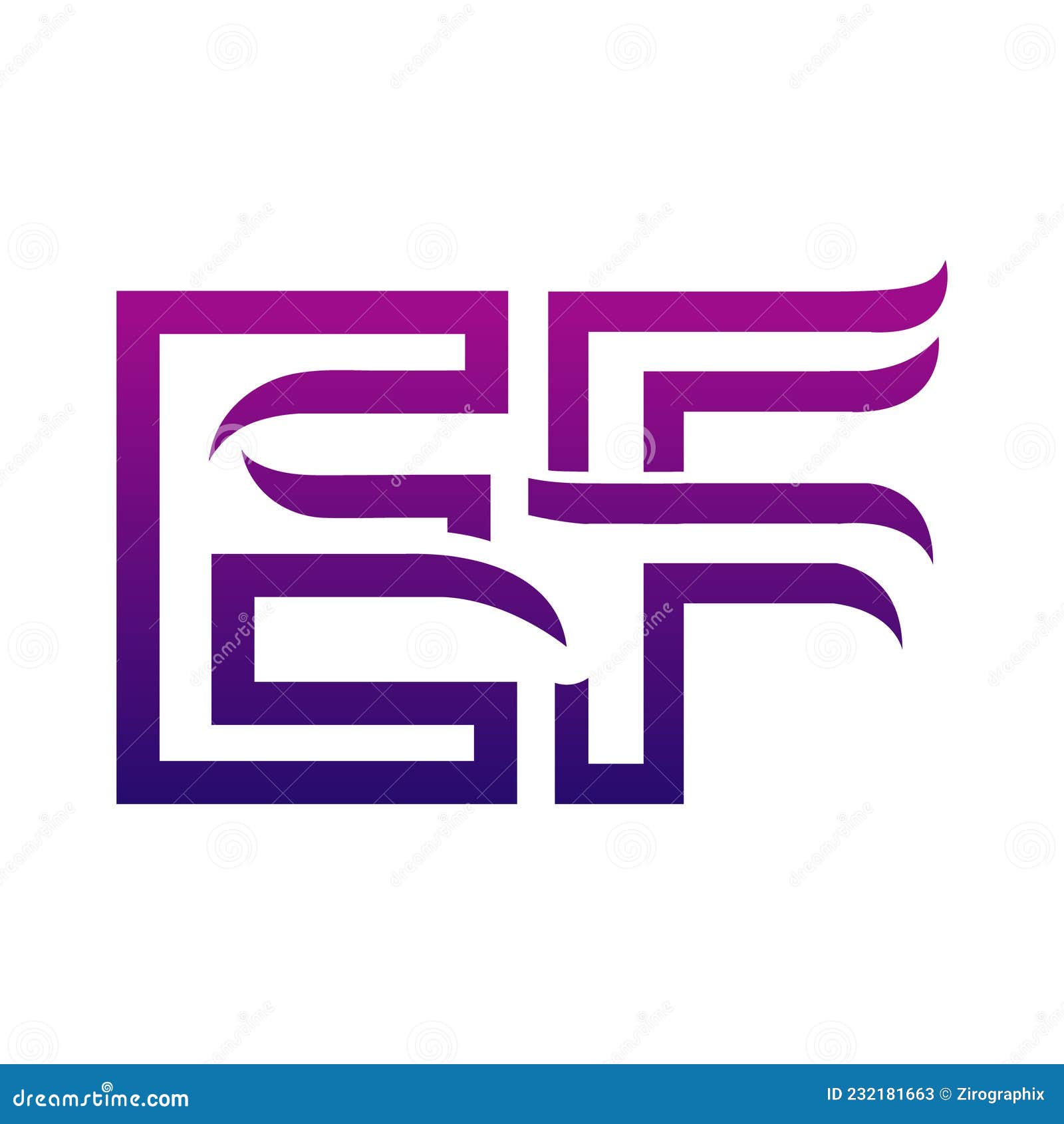 Creative EF Logo Icon Design Stock Vector - Illustration of money, blue ...