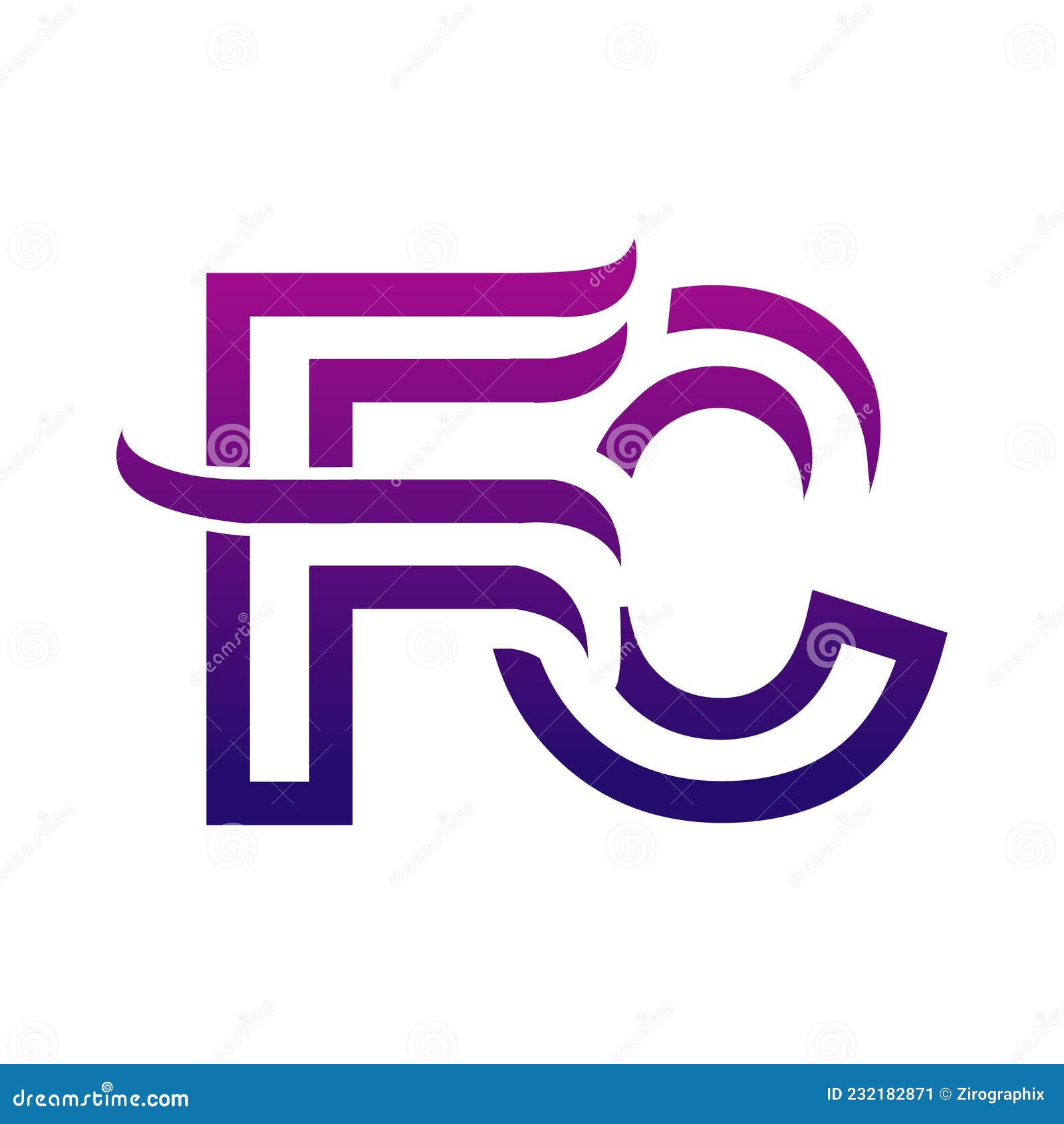 Creative FC Logo Icon Design Stock Vector - Illustration of sign ...
