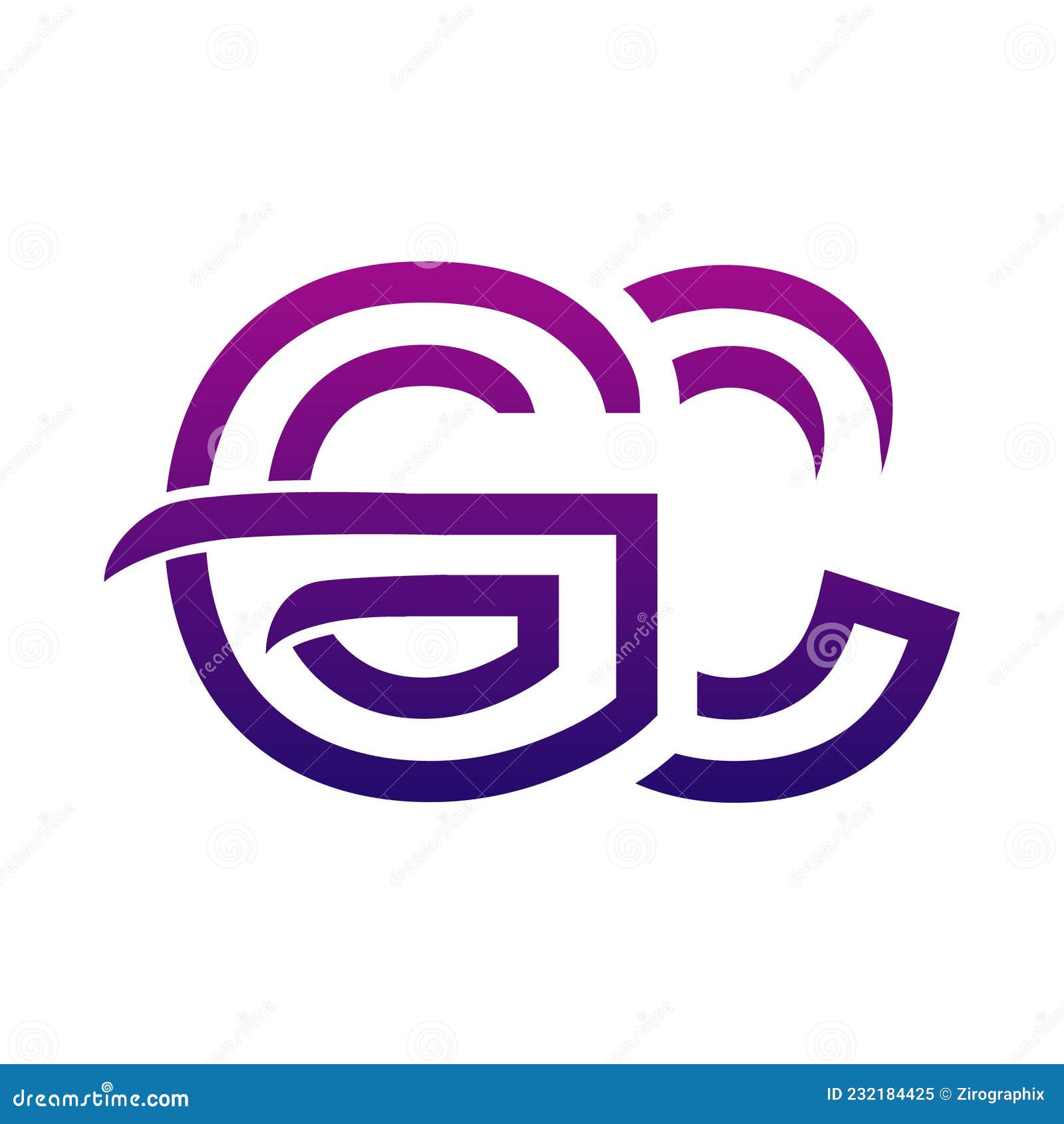 Creative GC Logo Icon Design Stock Vector - Illustration of cutting ...