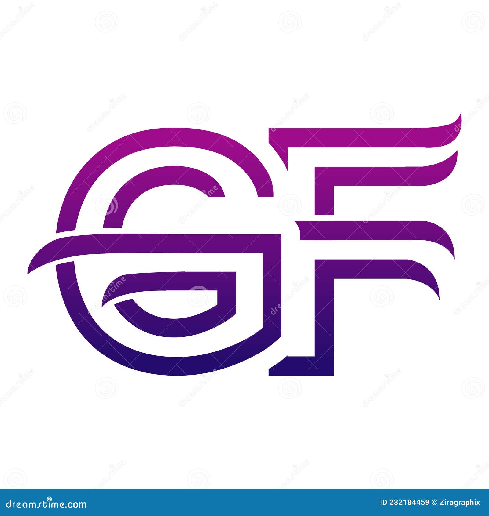 Creative GF Logo Icon Design Stock Vector - Illustration of idea, money ...