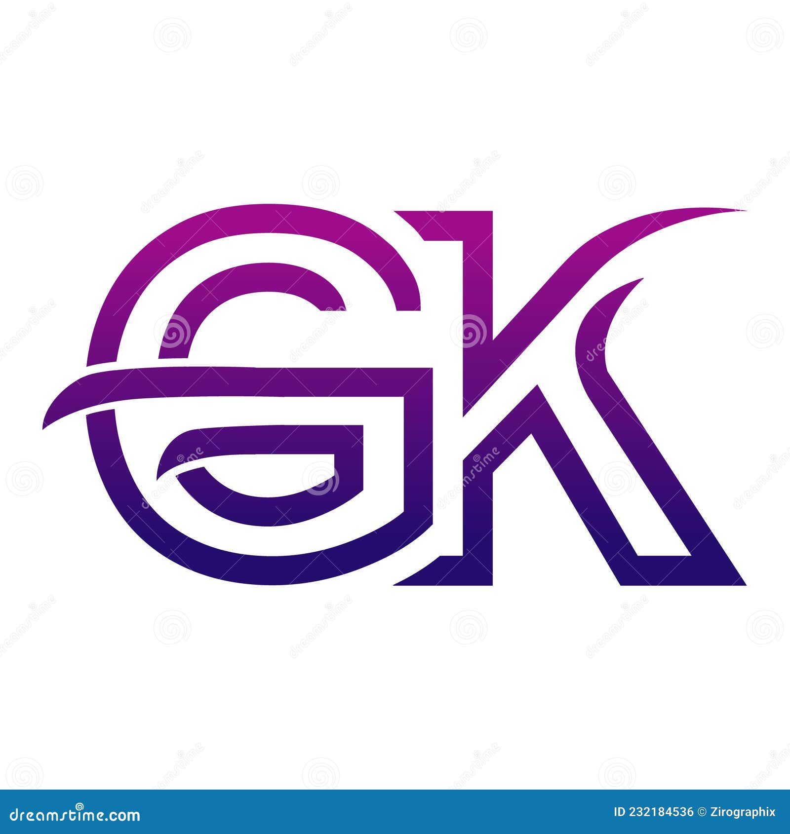 Creative GK Logo Icon Design Stock Illustration - Illustration of ...