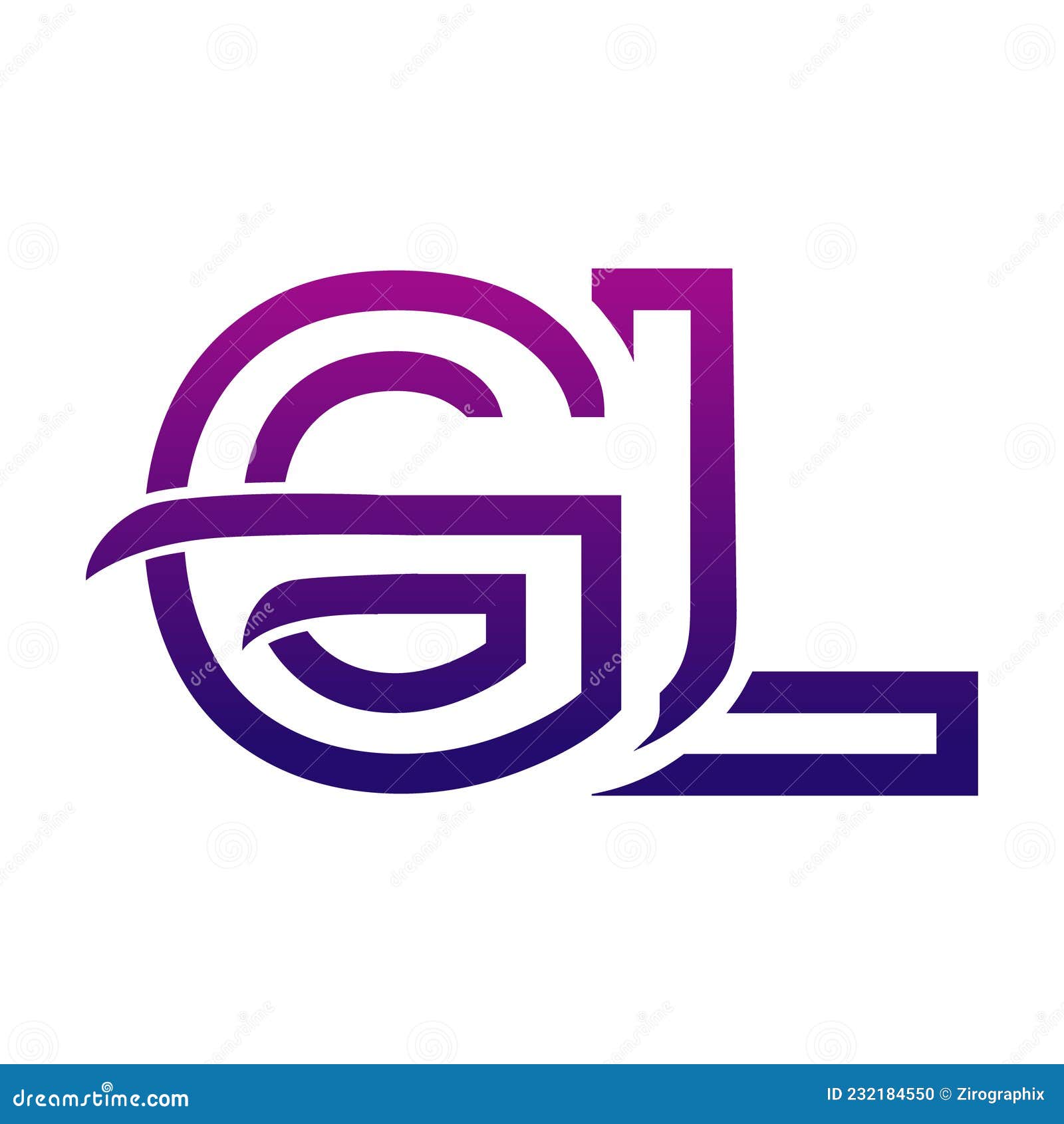 Creative GL Logo Icon Design Stock Vector - Illustration of isolated ...