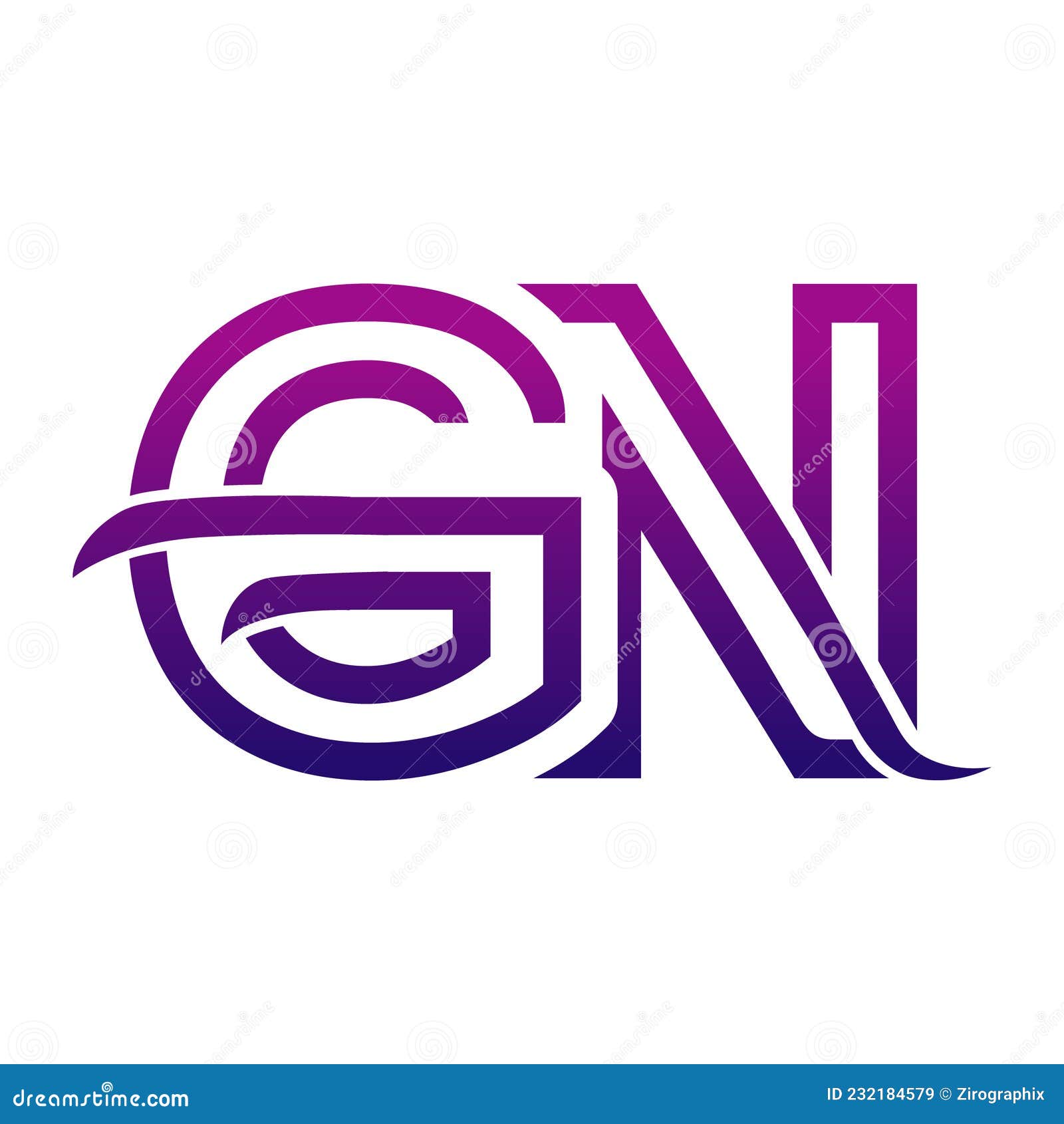 Creative GN Logo Icon Design Stock Vector - Illustration of isolated ...