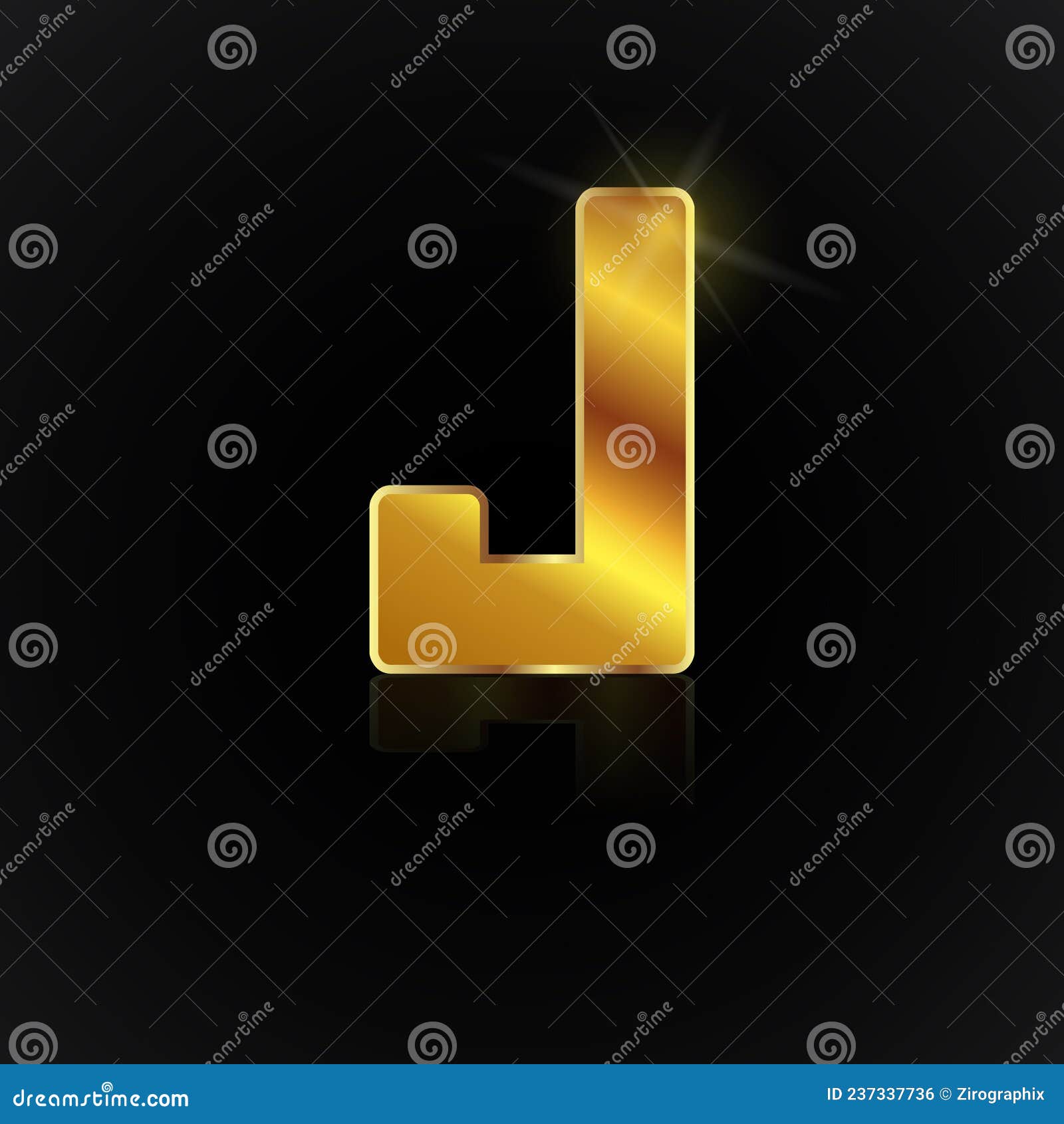 Creative Gold J Logo Icon Art Illustration Stock Vector - Illustration ...