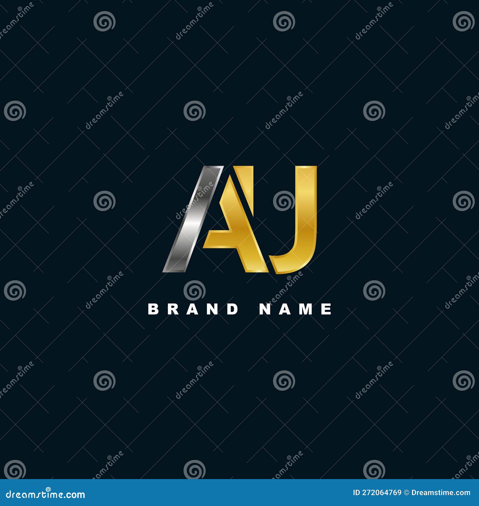 Creative GOLD and Silver AU Logo Design Stock Vector - Illustration of ...