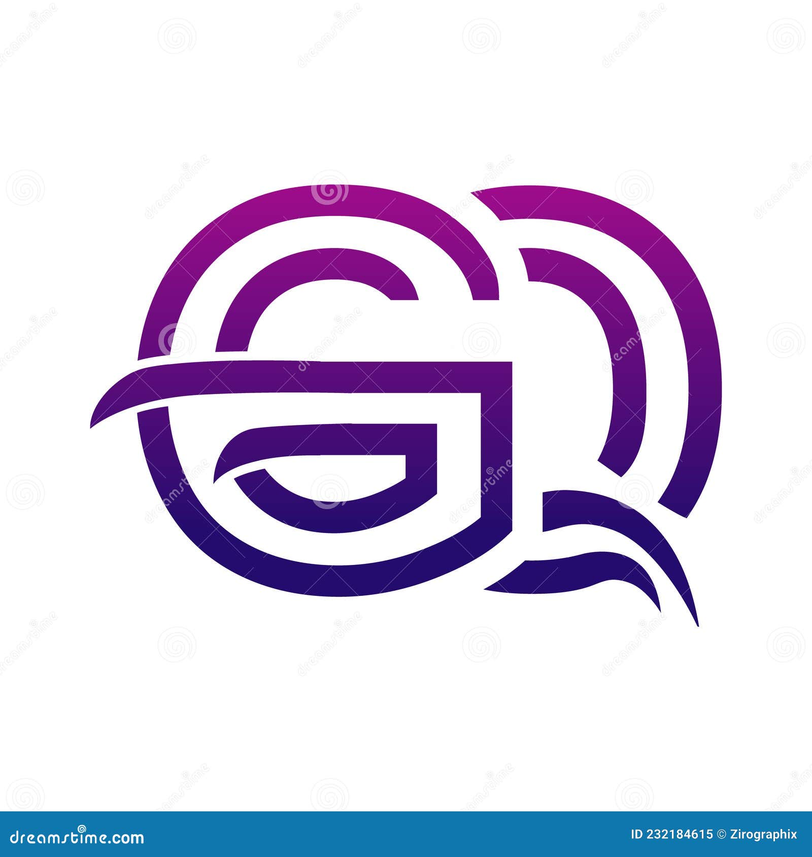 Creative GQ Logo Icon Design Stock Vector - Illustration of isolated ...