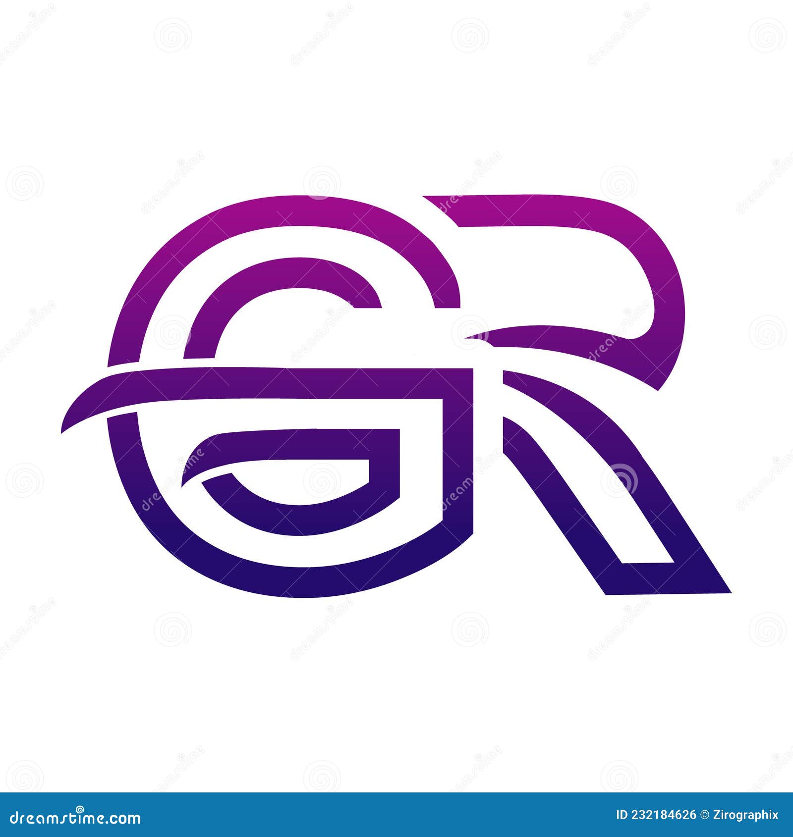 Creative GR Logo Icon Design Stock Vector - Illustration of cutting ...