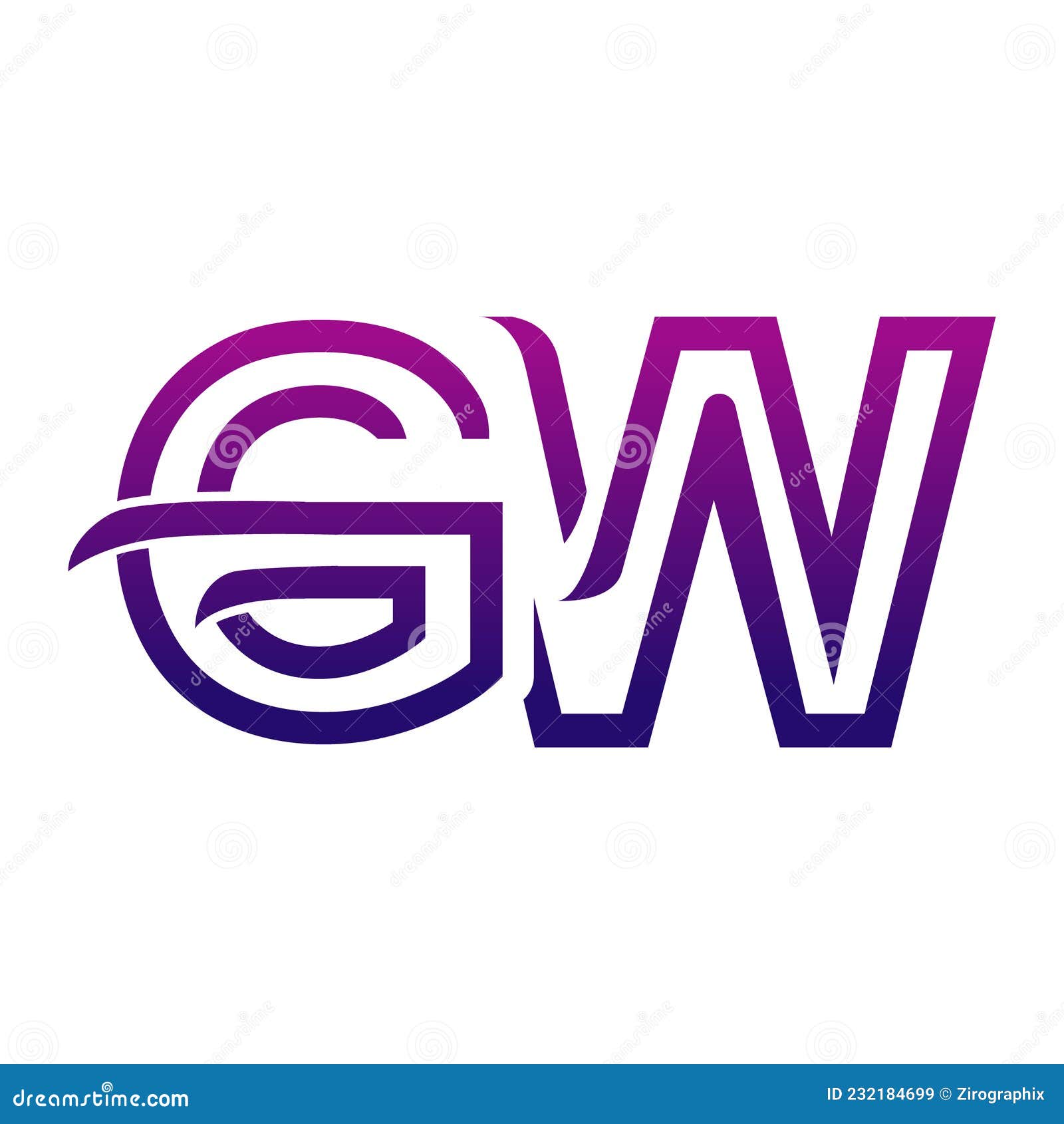 Creative GW Logo Icon Design Stock Illustration - Illustration of ...