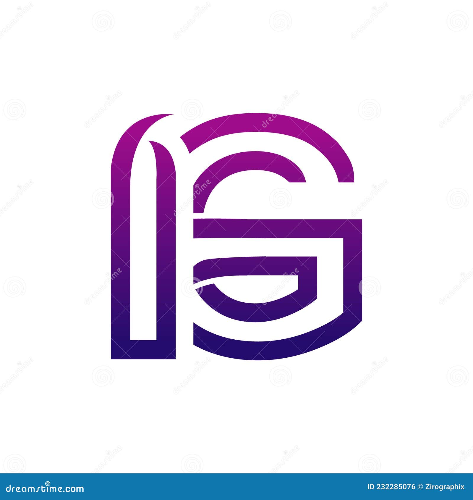 Creative IG Logo Icon Design Stock Vector - Illustration of text ...