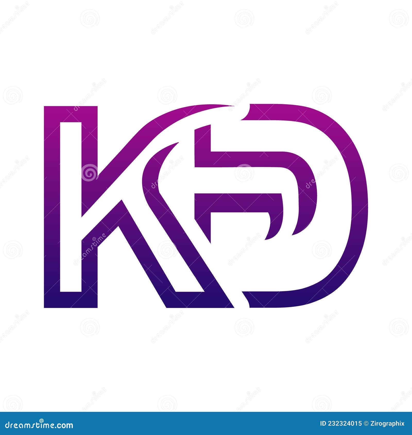 Creative KD Logo Icon Design Stock Vector - Illustration of blue ...