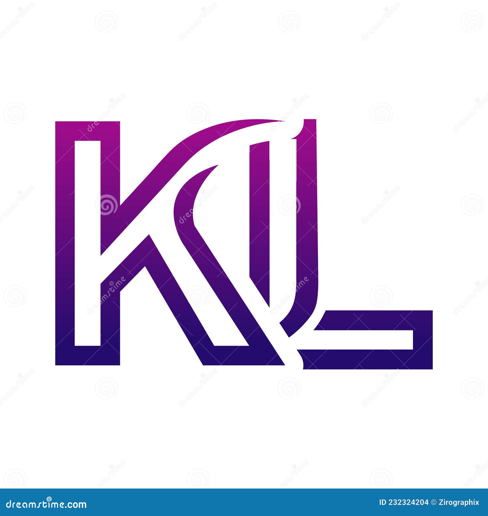 Creative KL Logo Icon Design Stock Vector - Illustration of simple ...
