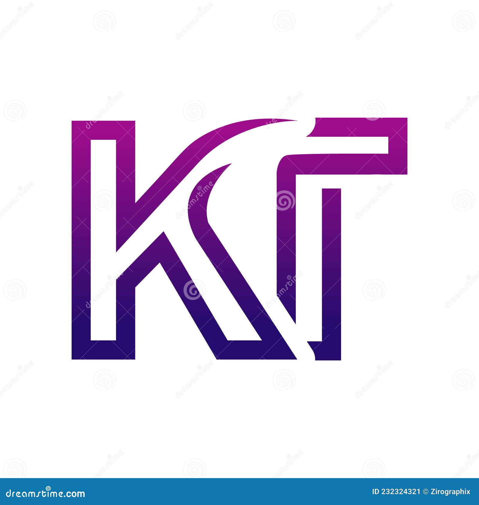 Creative KT Logo Icon Design Stock Vector - Illustration of clean, edge ...