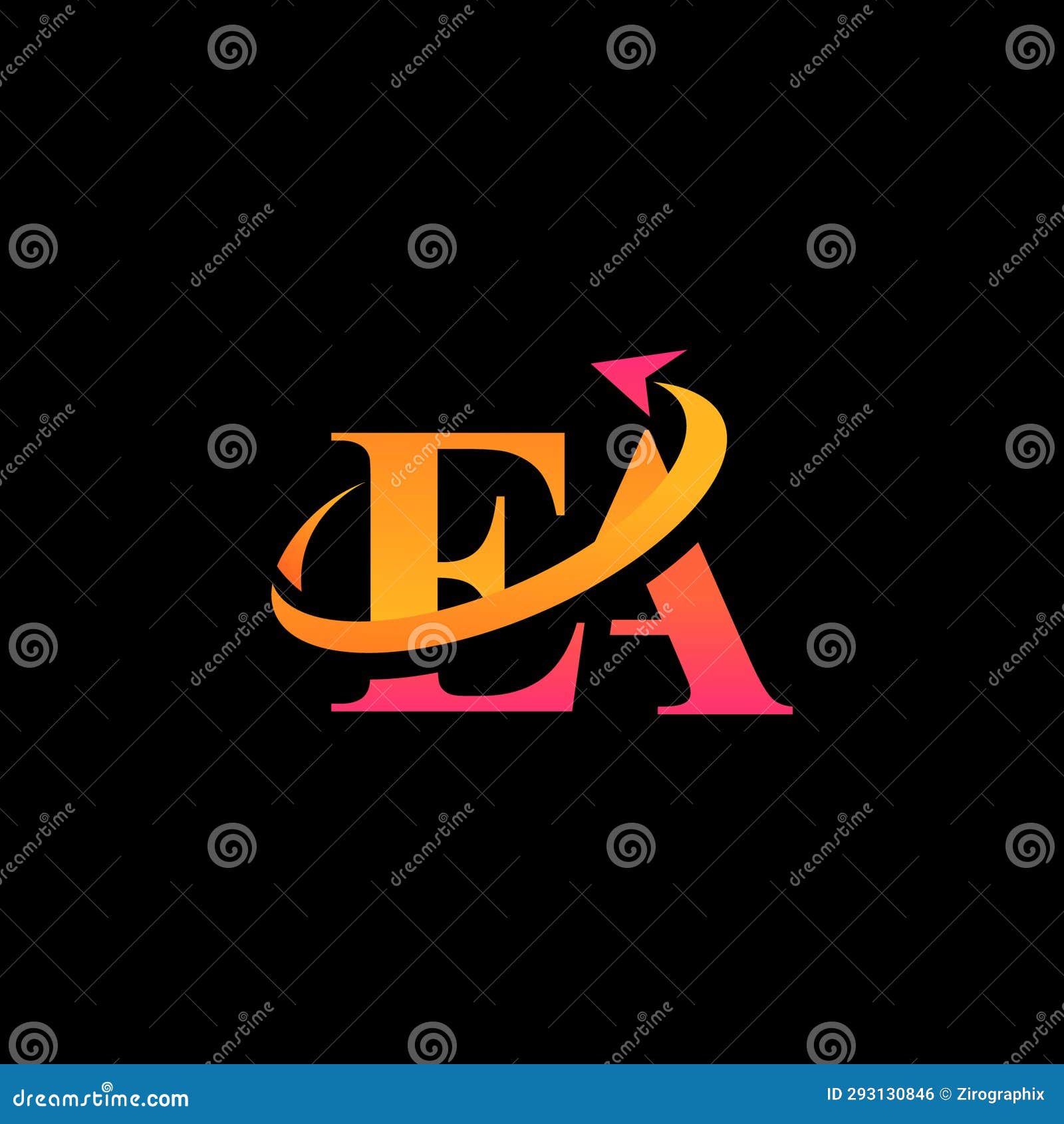 EA Aerospace Creative Logo Design Stock Illustration - Illustration of ...