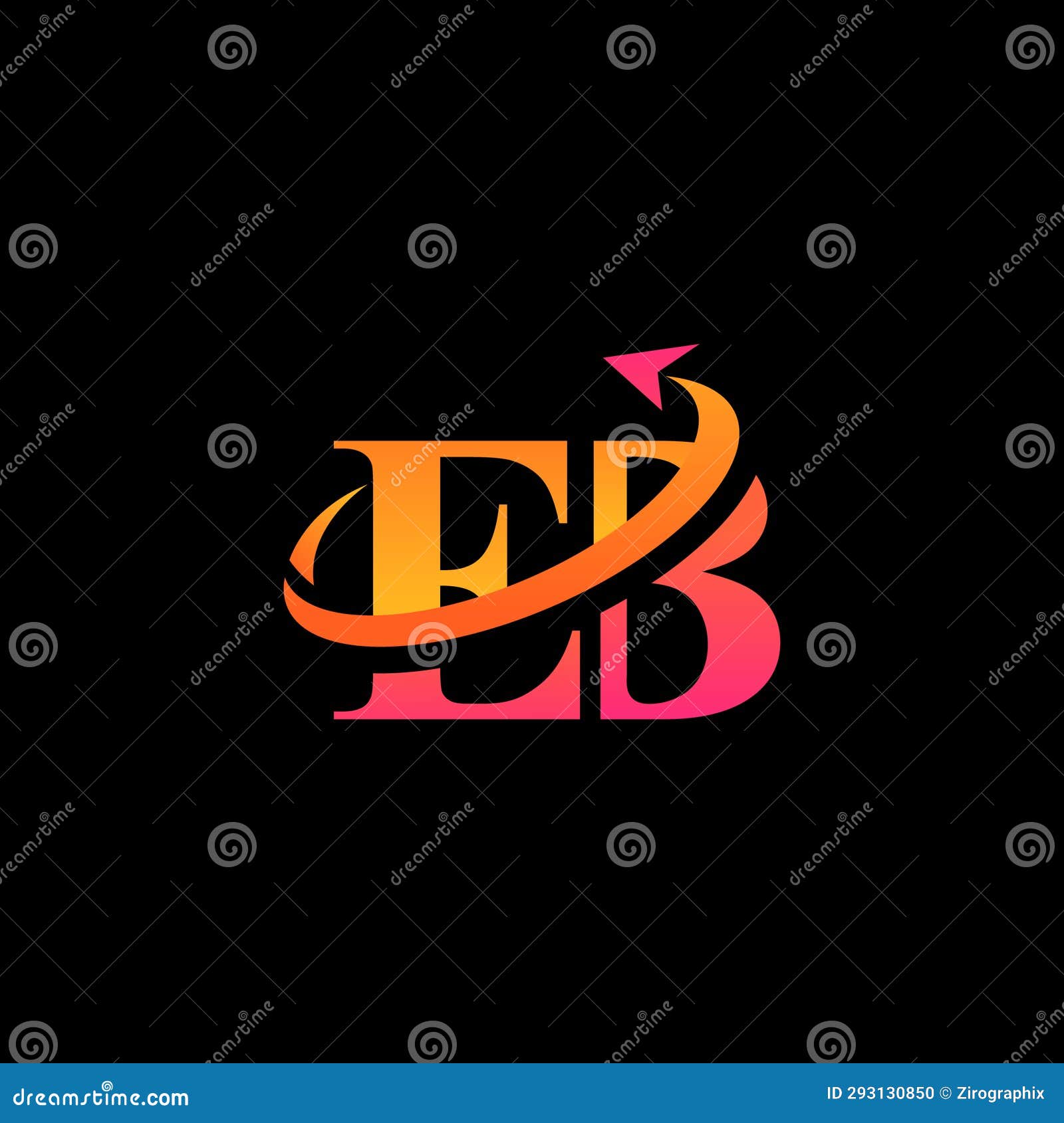 EB Aerospace Creative Logo Design Stock Illustration - Illustration of ...
